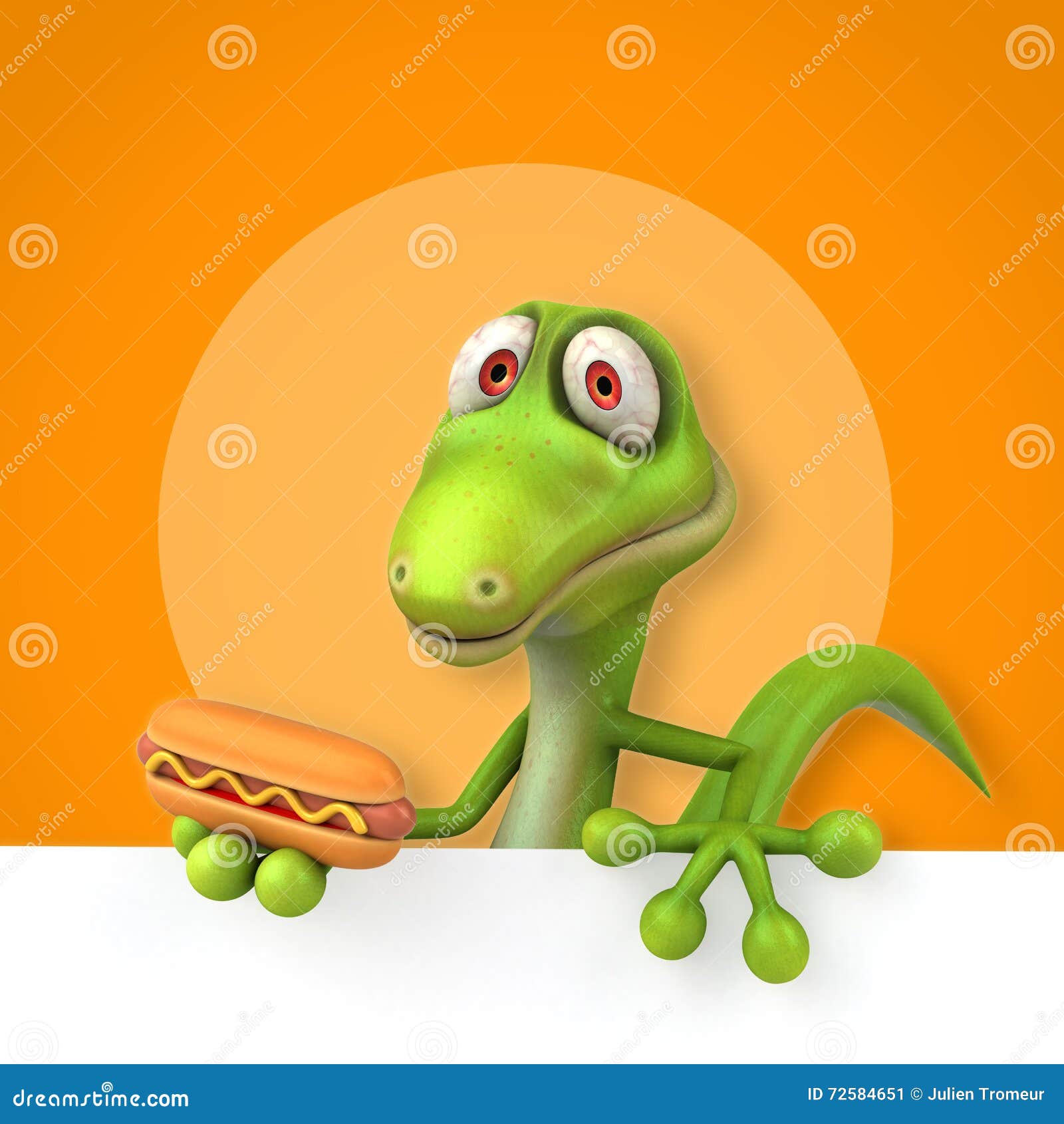 Fun lizard stock illustration. Illustration of sausage - 72584651