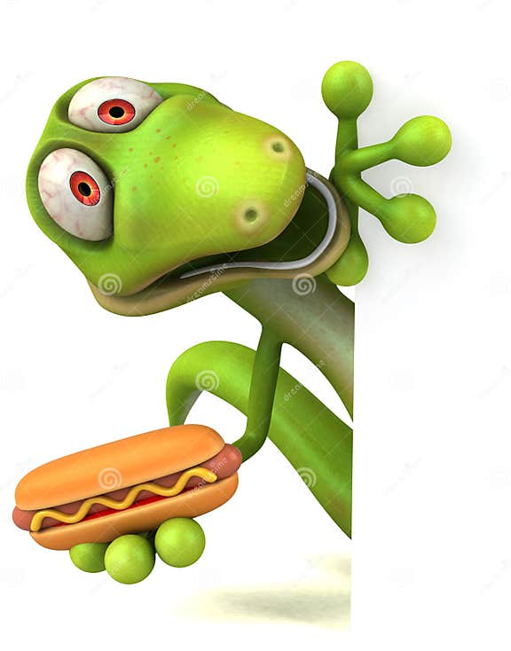 Fun lizard stock illustration. Illustration of sausage - 72866605