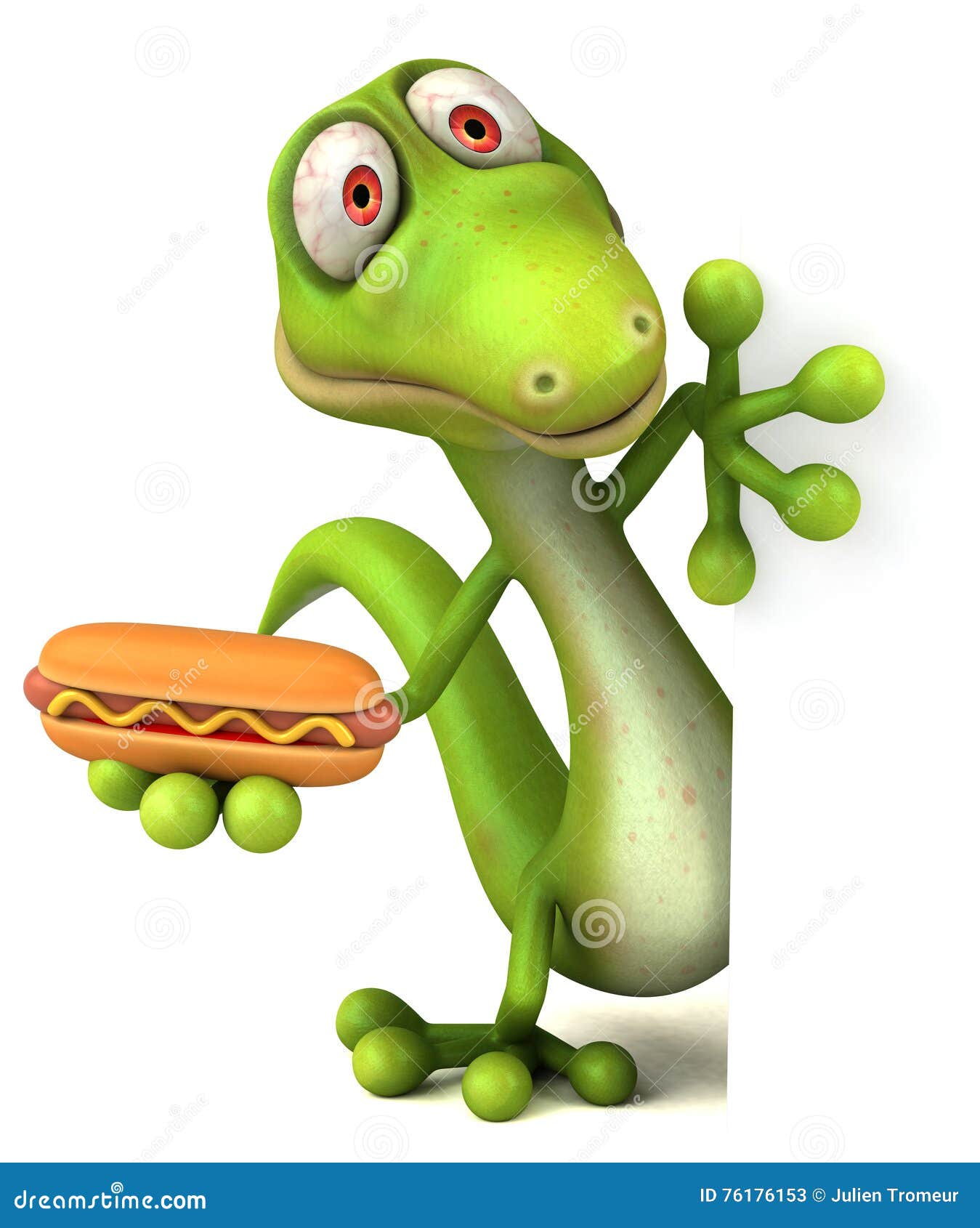 Fun lizard stock illustration. Illustration of sausage - 76176153