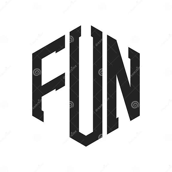 FUN Logo Design. Initial Letter FUN Monogram Logo Using Hexagon Shape ...