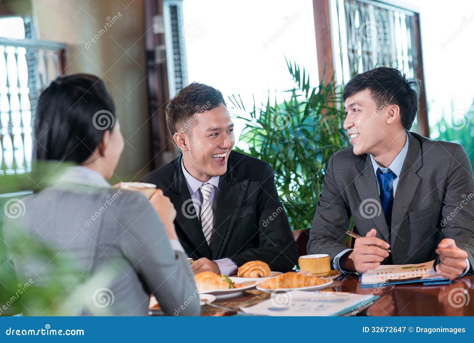 Fun at lunch stock image. Image of document, colleagues - 32672647