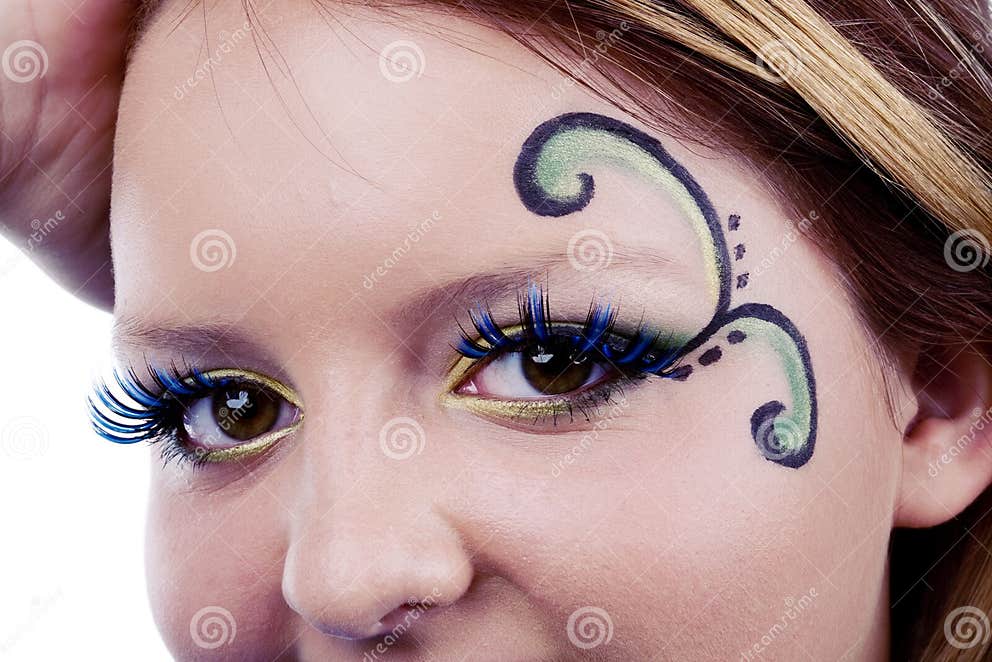 Fun Make up stock image. Image of head, makeup, beauty - 15773743