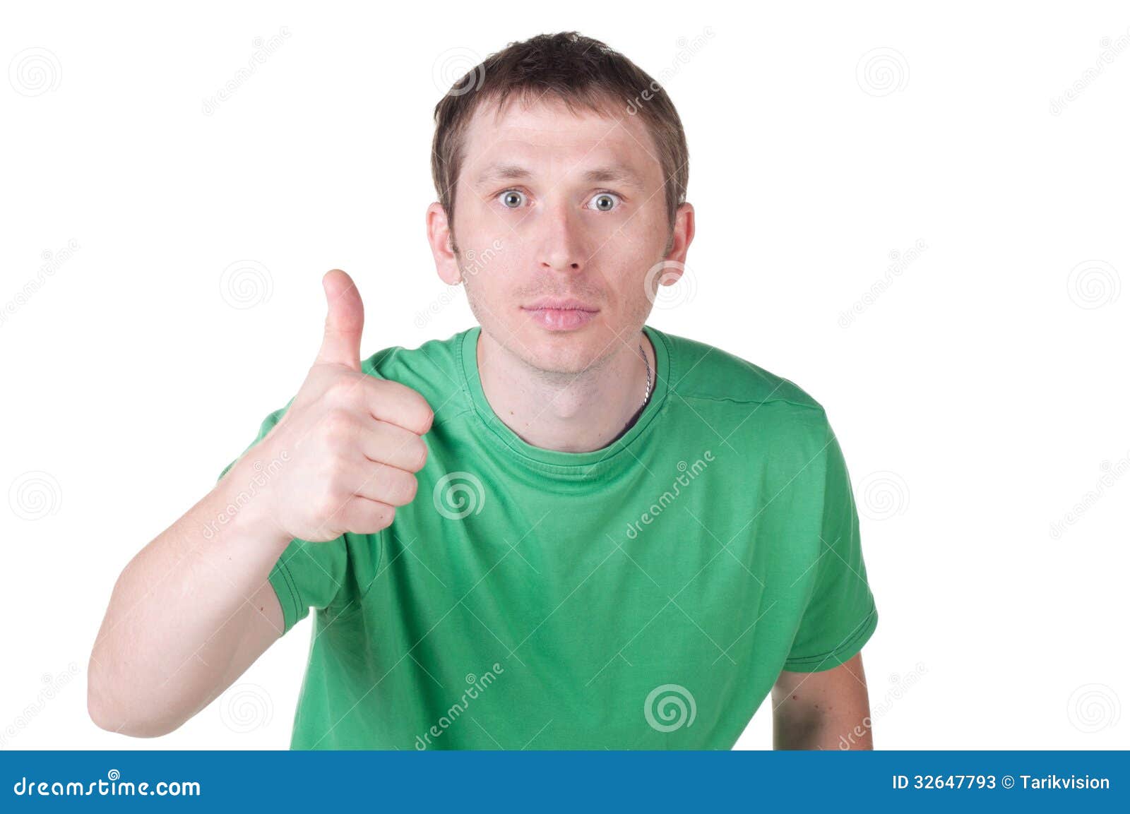 Fun Man Giving Thumbs Up Sign Stock Image - Image: 32647793