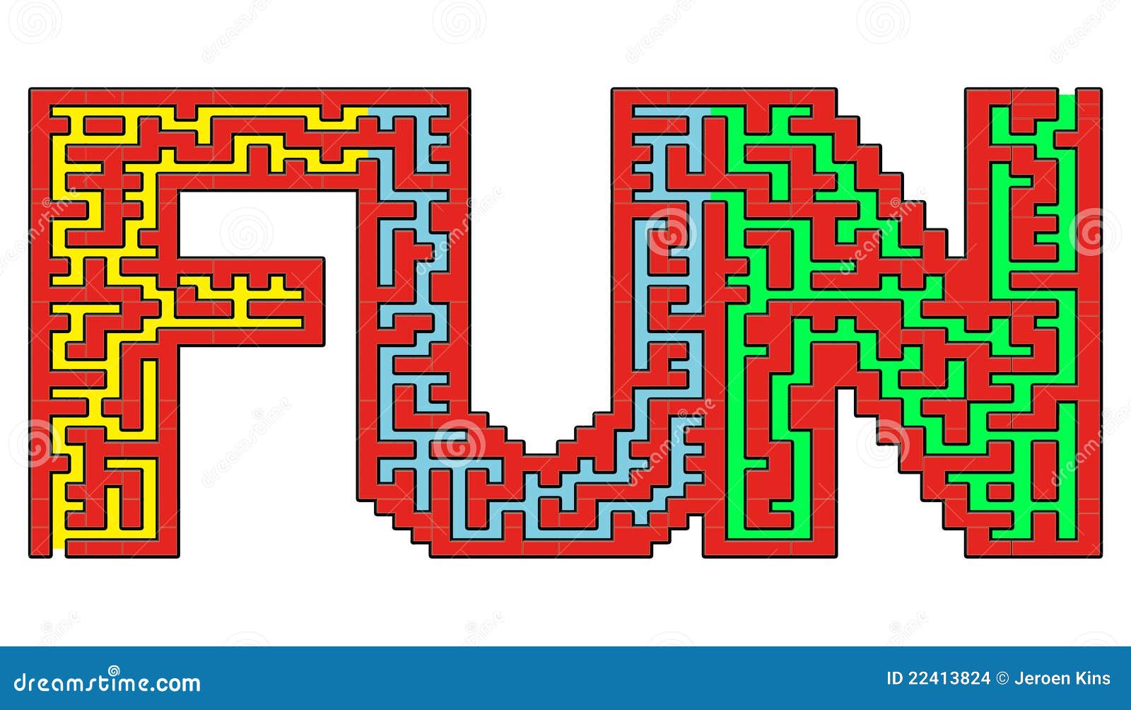 Fun maze stock illustration. Illustration of destination - 22413824