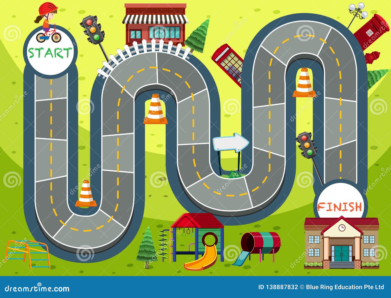 Fun maze game template stock vector. Illustration of path - 138887832