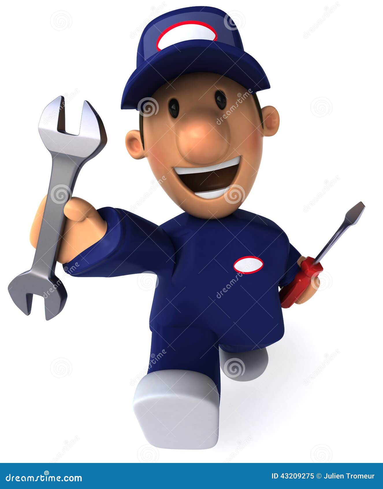 Fun mechanic stock illustration. Illustration of industry - 43209275