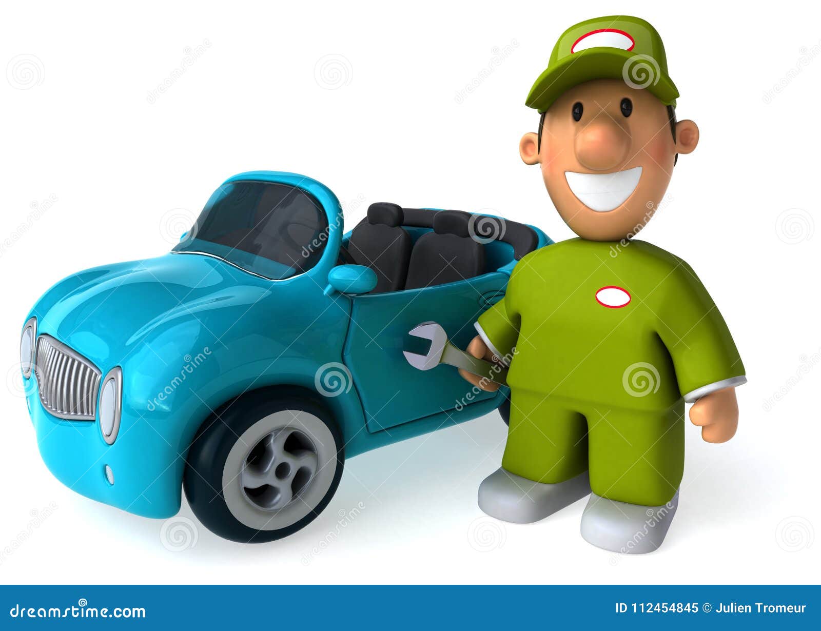 Fun Mechanic - 3D Illustration Stock Illustration - Illustration of ...