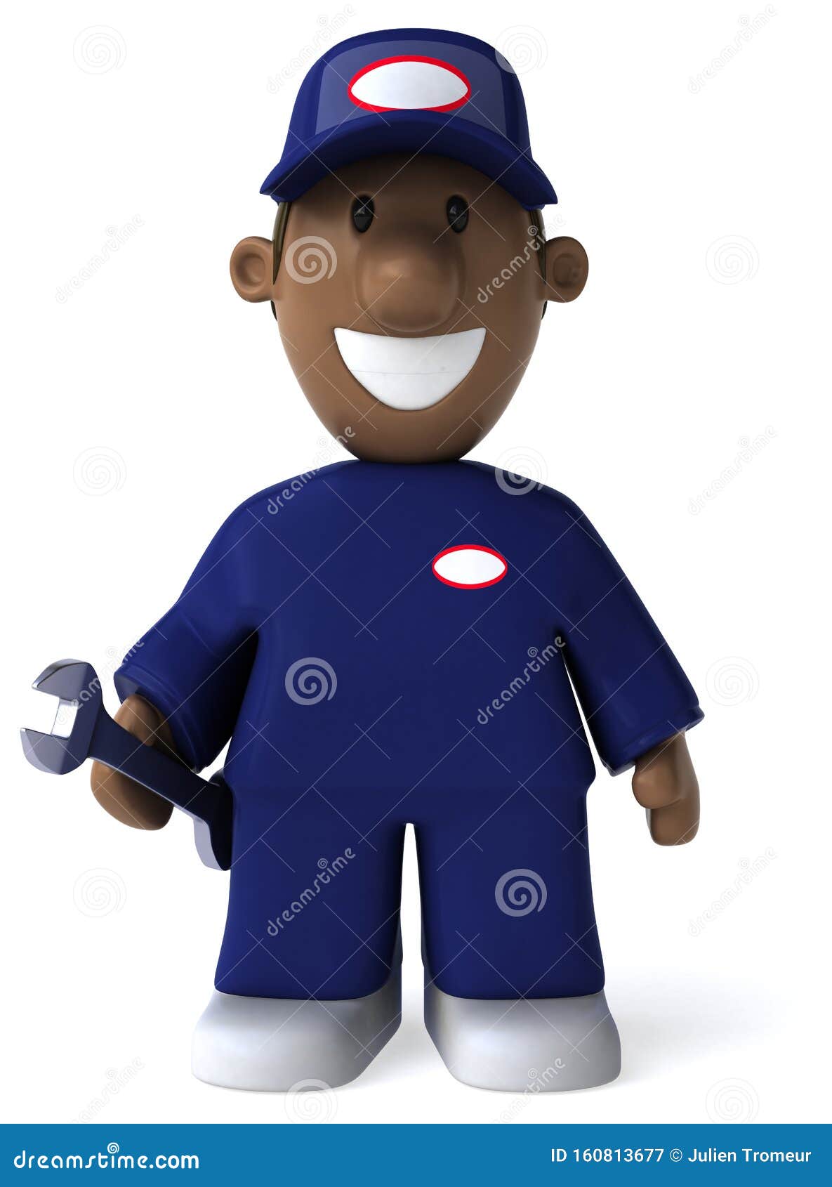 Fun Mechanic - 3D Illustration Stock Illustration - Illustration of ...