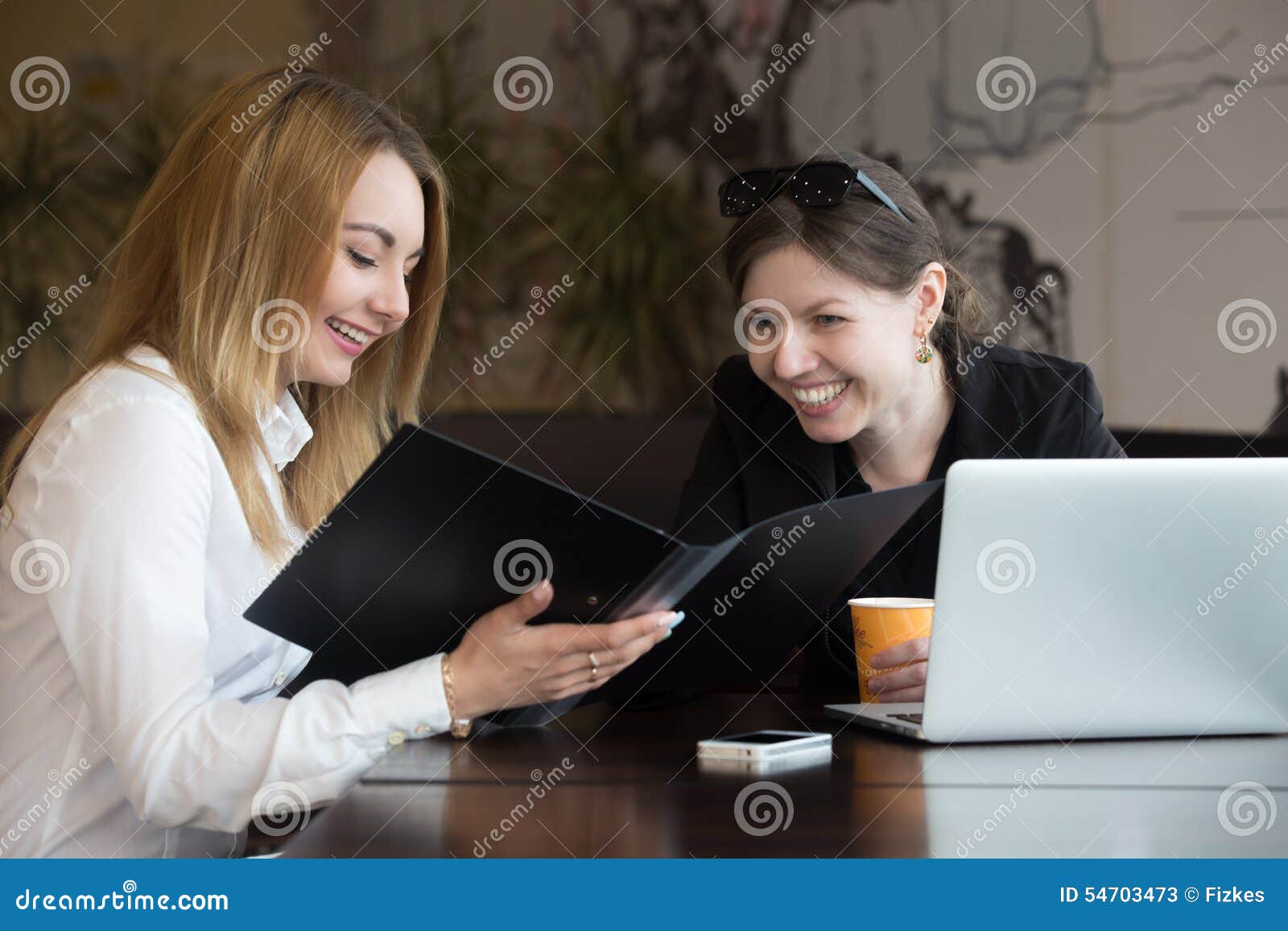 Fun meeting stock image. Image of laptop, document, career - 54703473