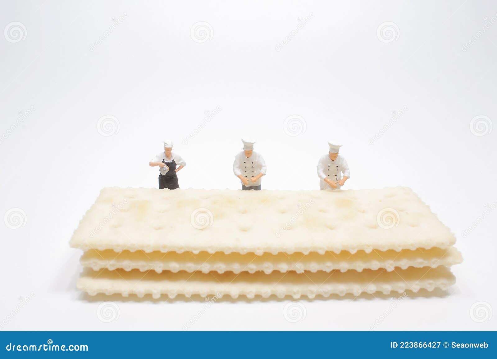 The Fun of Mini Chef Making Biscuit at White Board Stock Image - Image ...