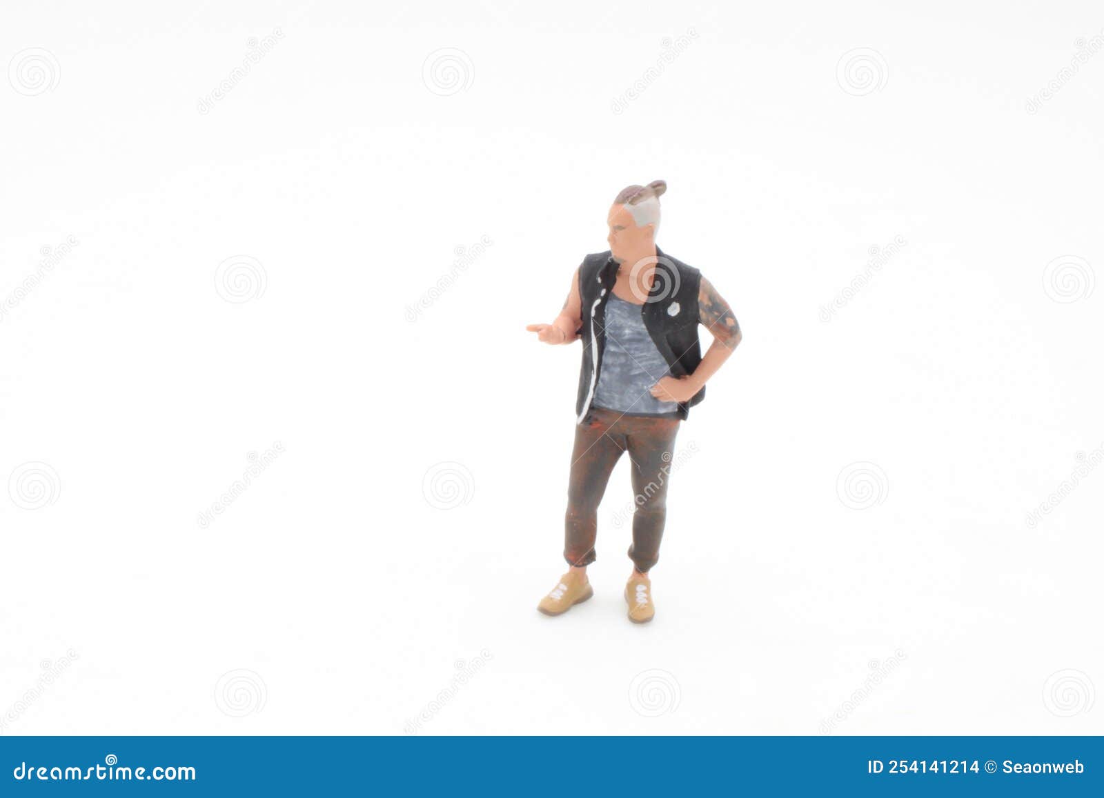 A Fun of Mini People Figure, the Citizen Concept Stock Illustration ...