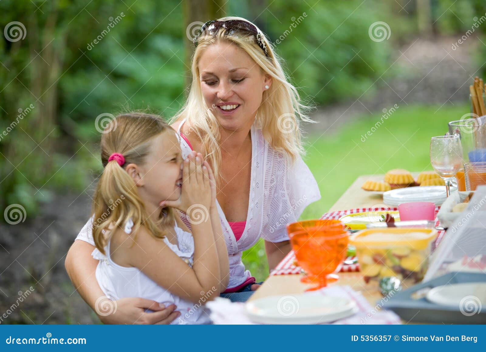 Fun with mom stock image. Image of woman, outdoors, family - 5356357