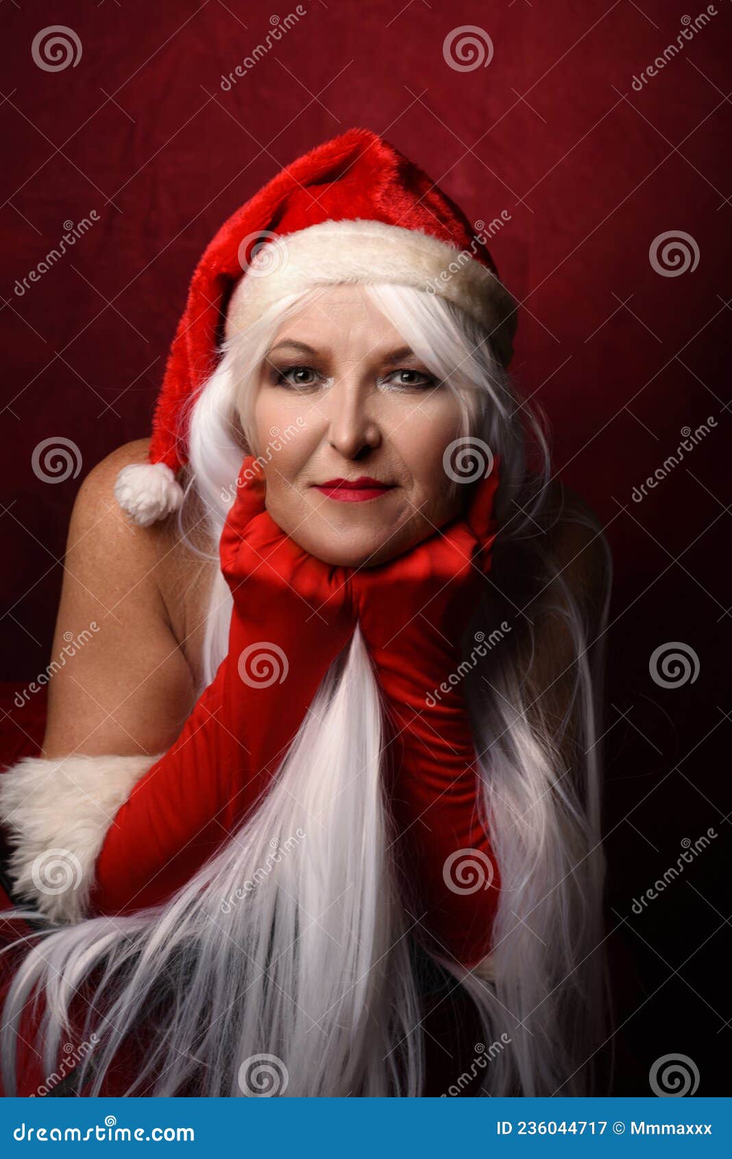 Fun Mrs Claus stock image. Image of furry, christmas - 236044717