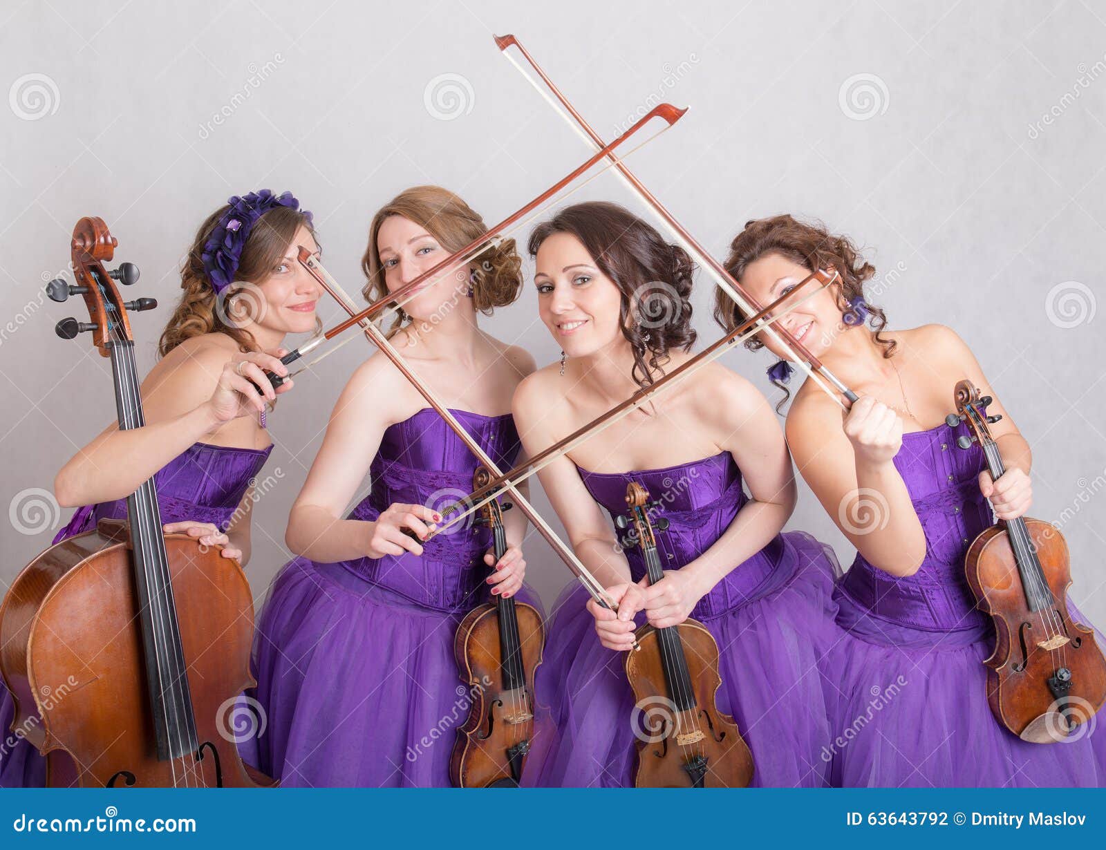 Fun musical quartet stock photo. Image of string, brown - 63643792