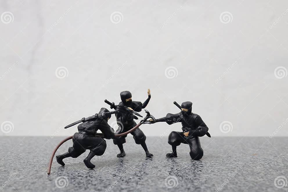 The Fun of Ninja Figure at Outdoor Stock Image - Image of conflict ...