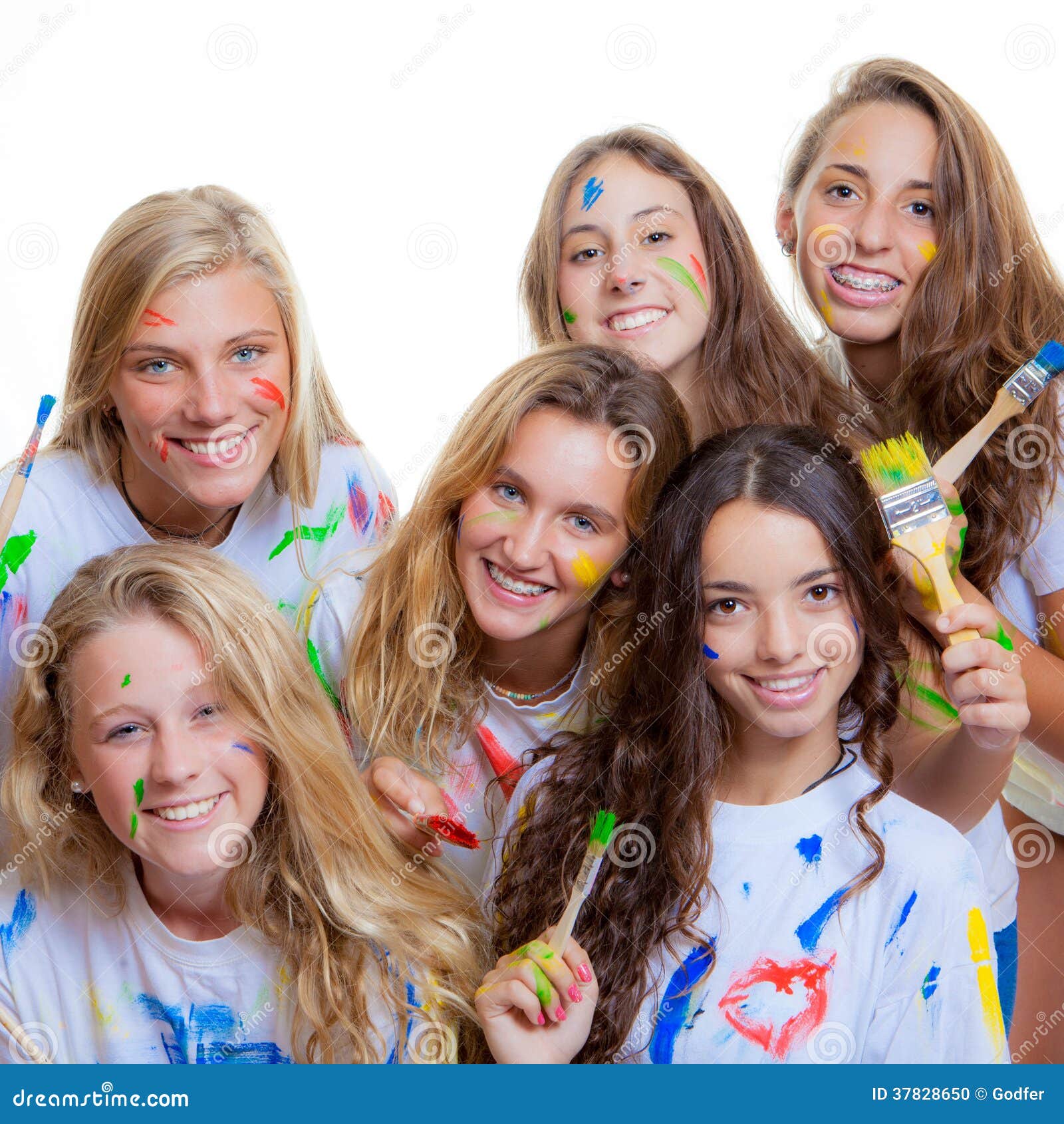 Fun with Paint at Summer Camp Stock Photo - Image of school, drips ...