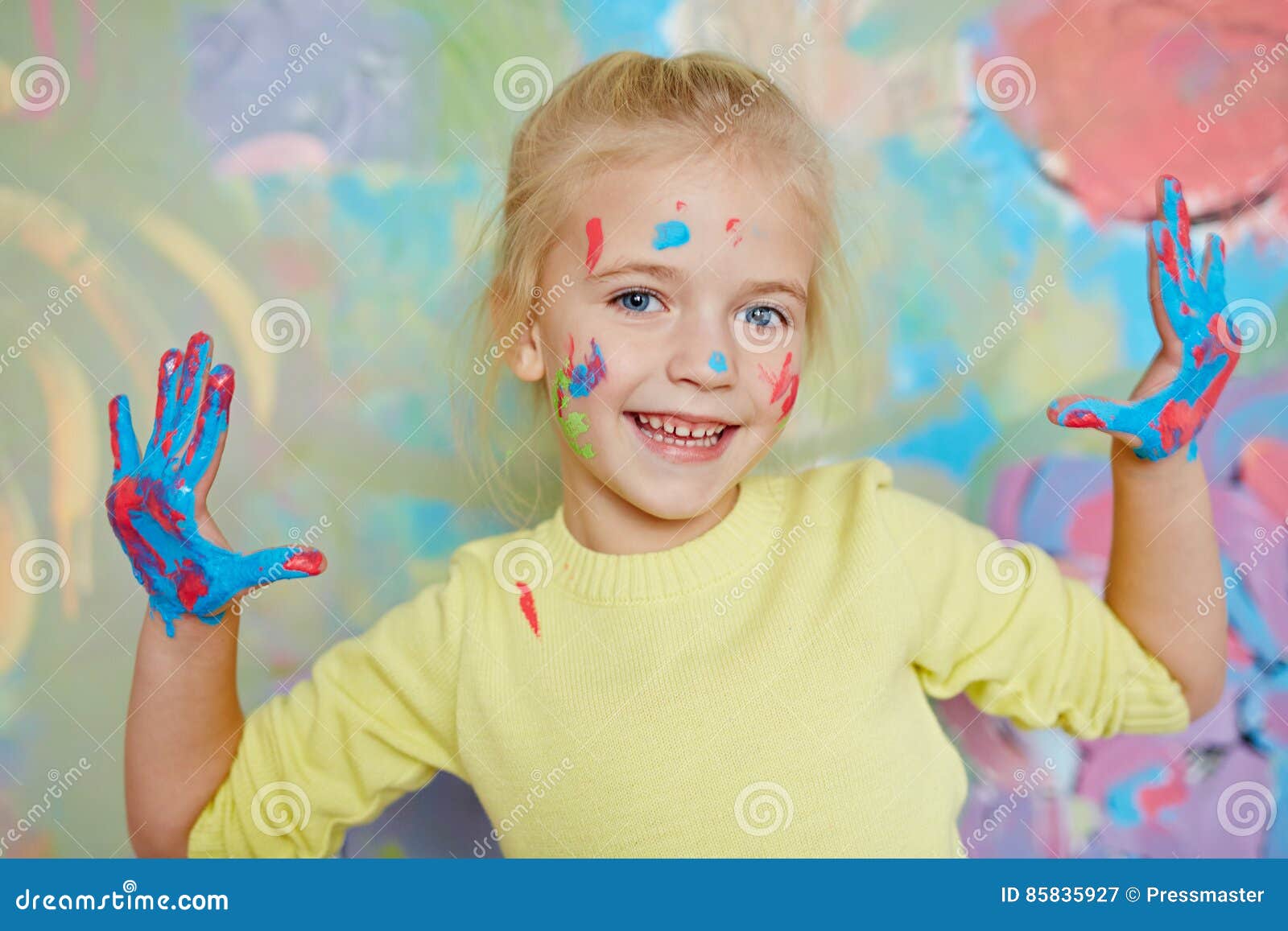 Fun with paints stock image. Image of drawing, creativity - 85835927