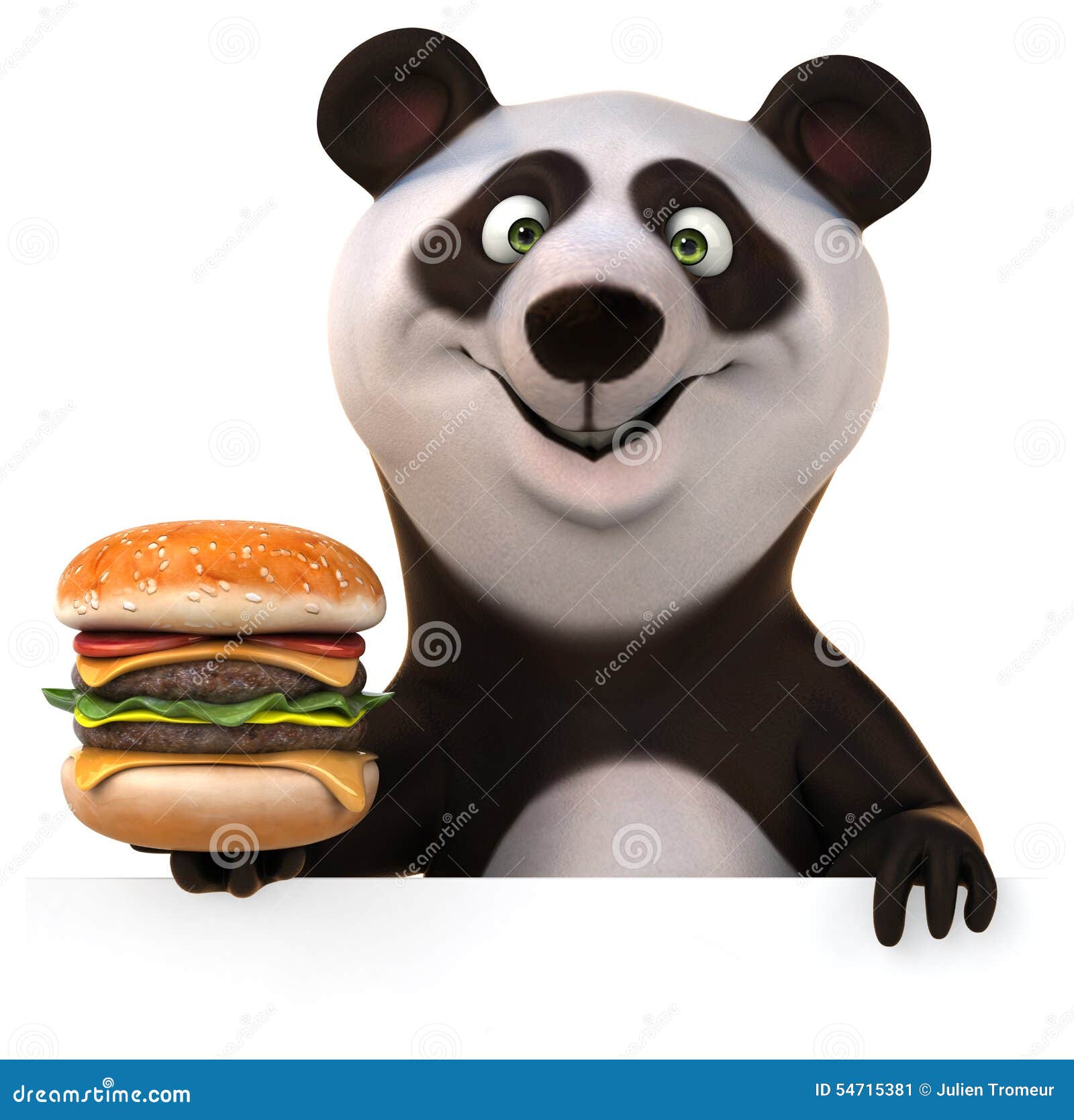 Fun panda stock illustration. Illustration of profile - 54715381