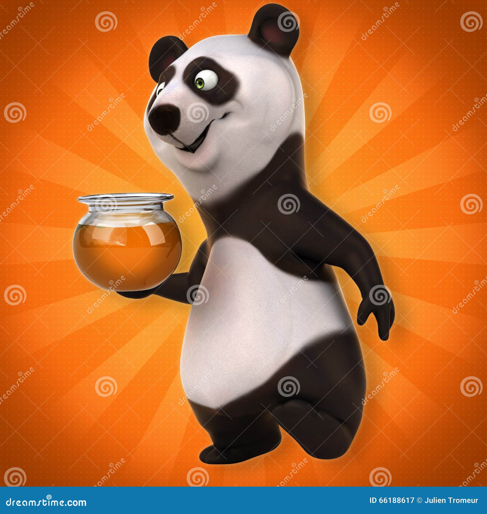 Fun panda stock illustration. Illustration of panda, design - 66188617