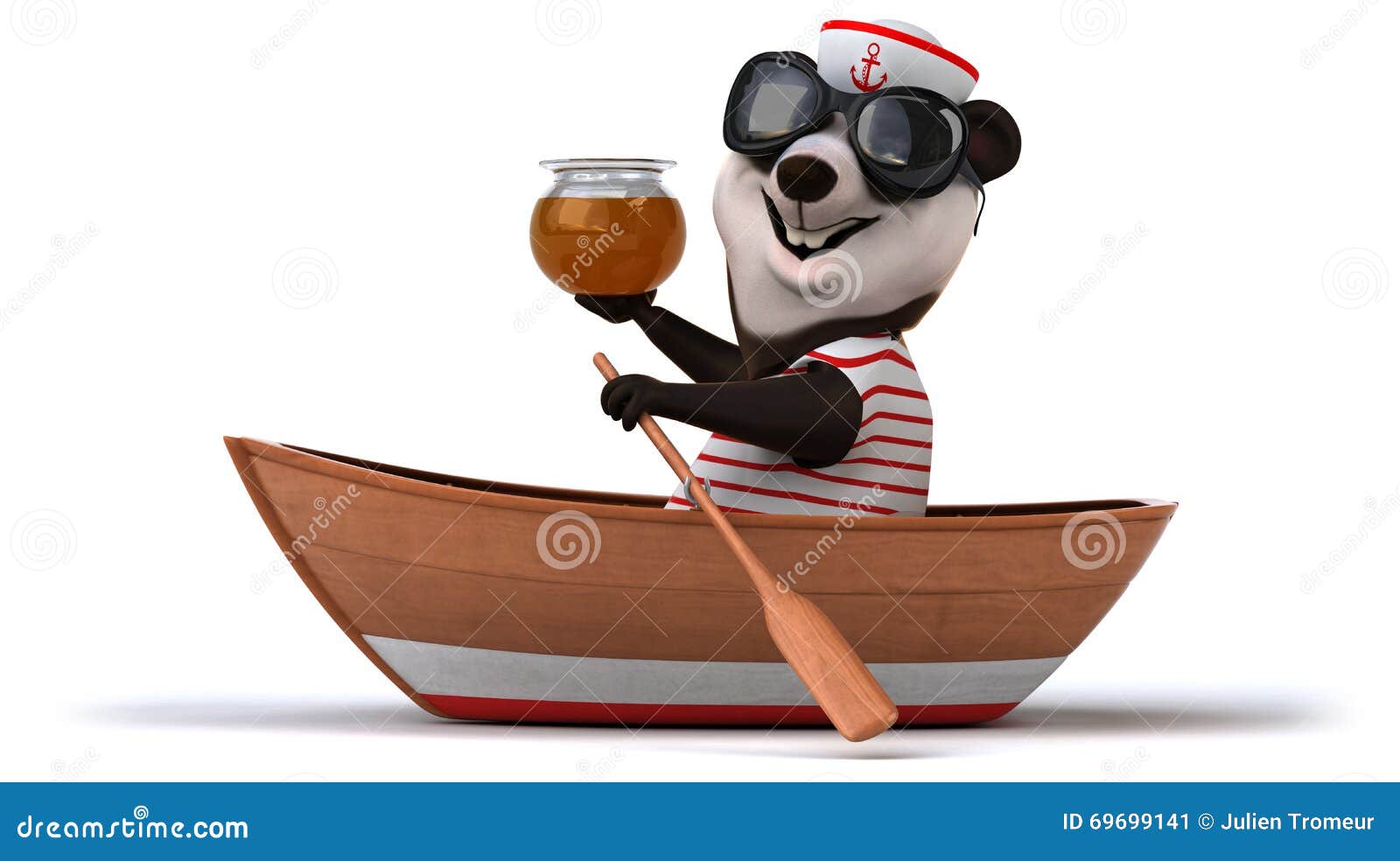 Fun panda stock illustration. Illustration of bear, sailor - 69699141