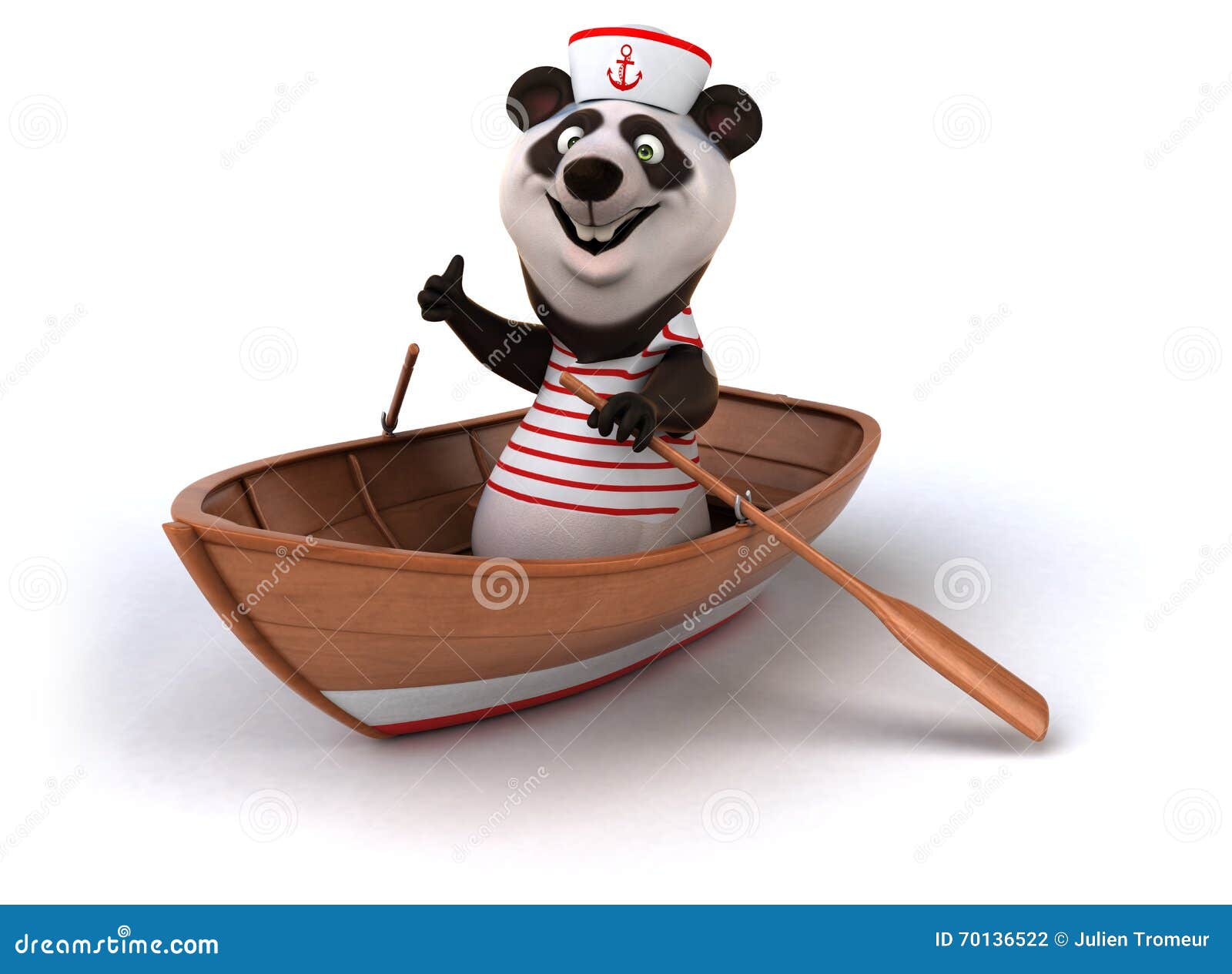 Fun panda stock illustration. Illustration of white, ocean - 70136522