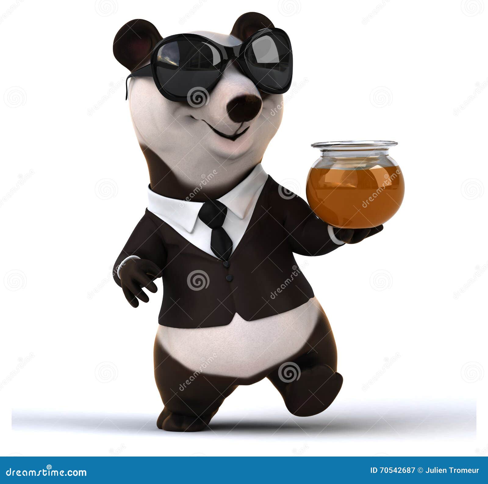 Fun panda stock illustration. Illustration of boss, cartoon - 70542687