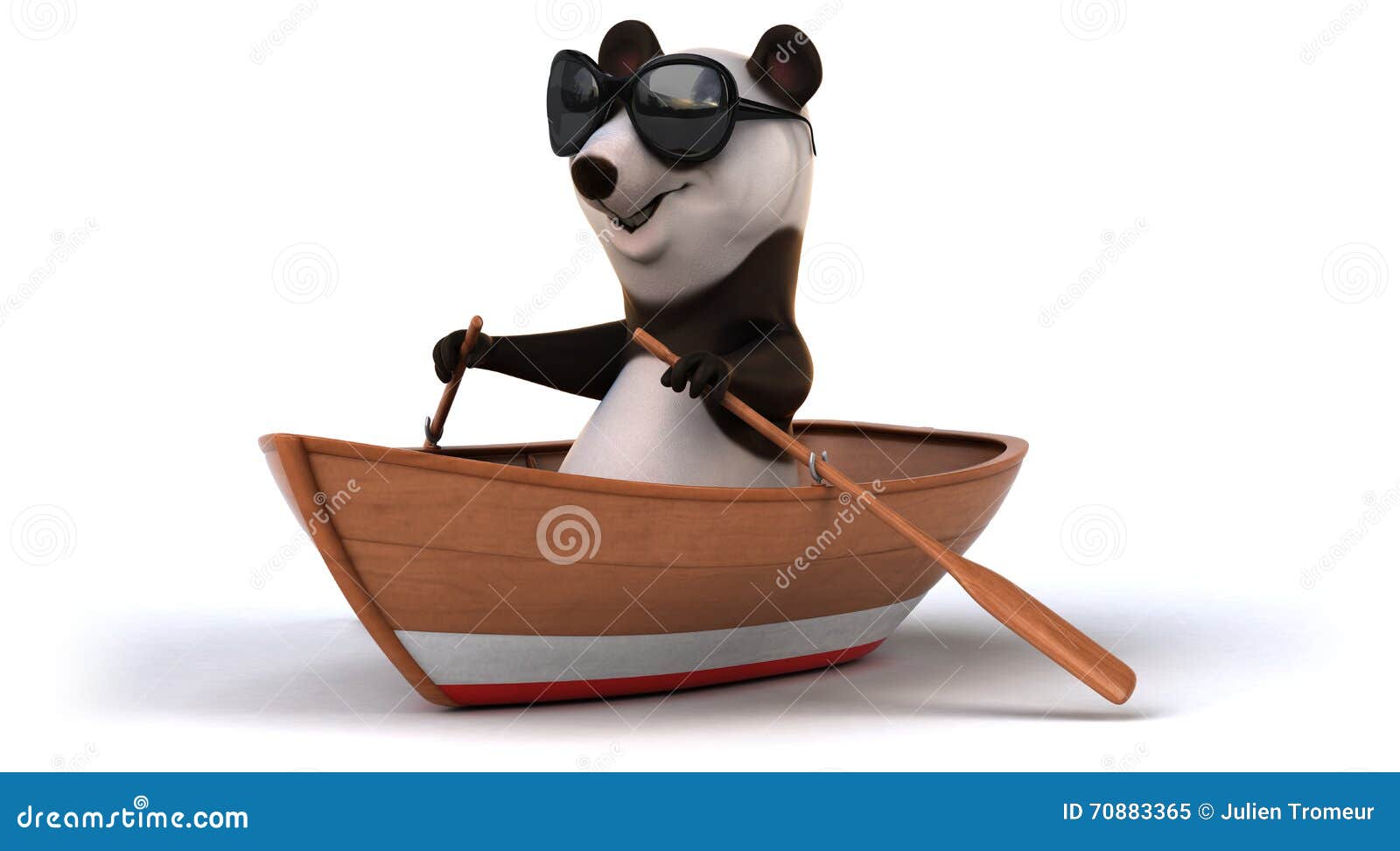 Fun panda stock illustration. Illustration of ocean, happy - 70883365