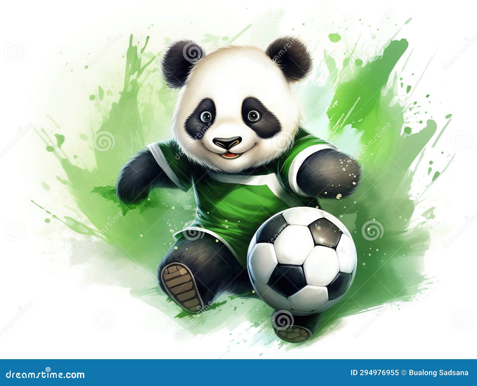 Fun panda stock illustration. Illustration of studio - 294976955