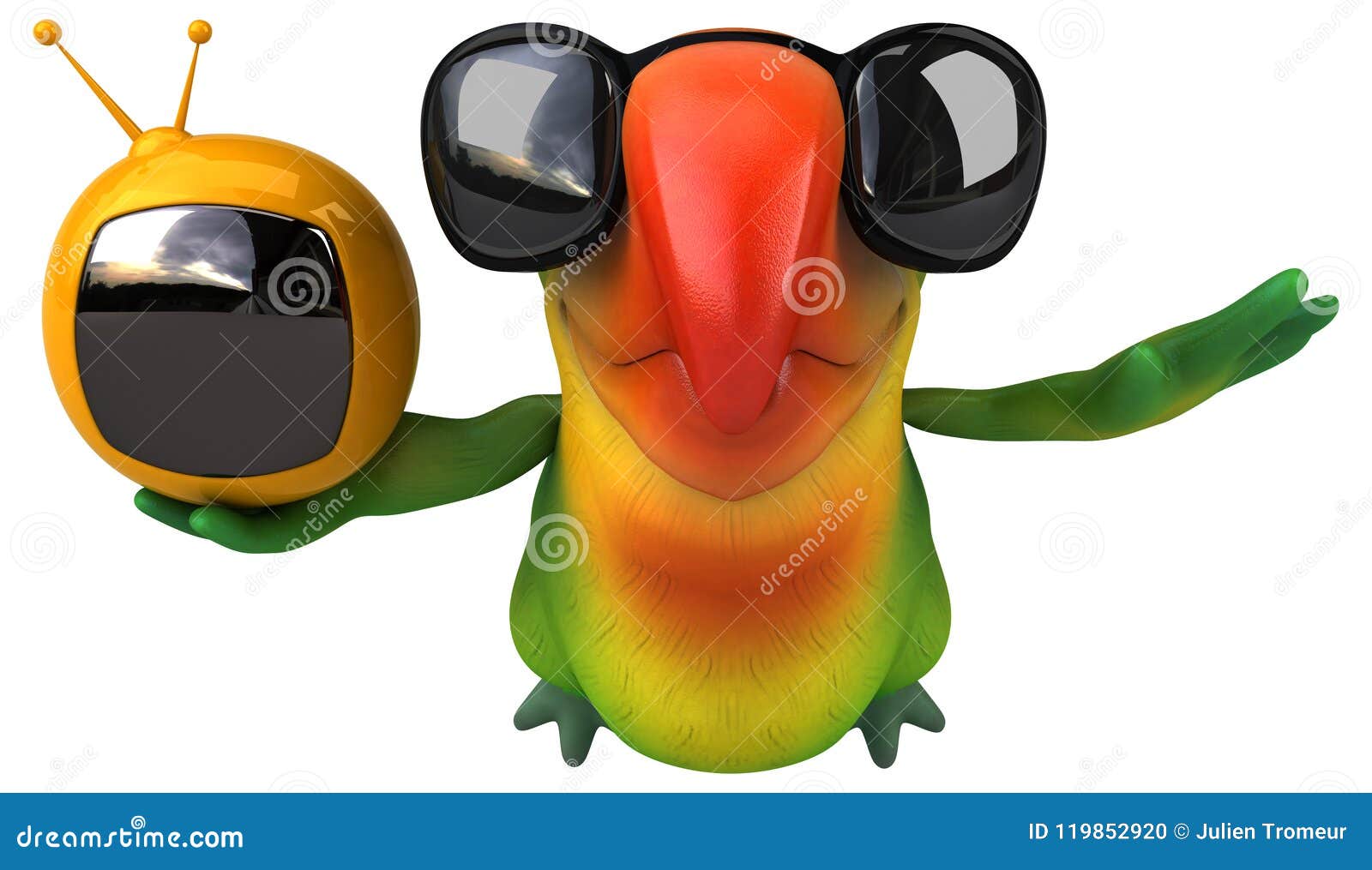 Fun parrot stock illustration. Illustration of color - 119852920