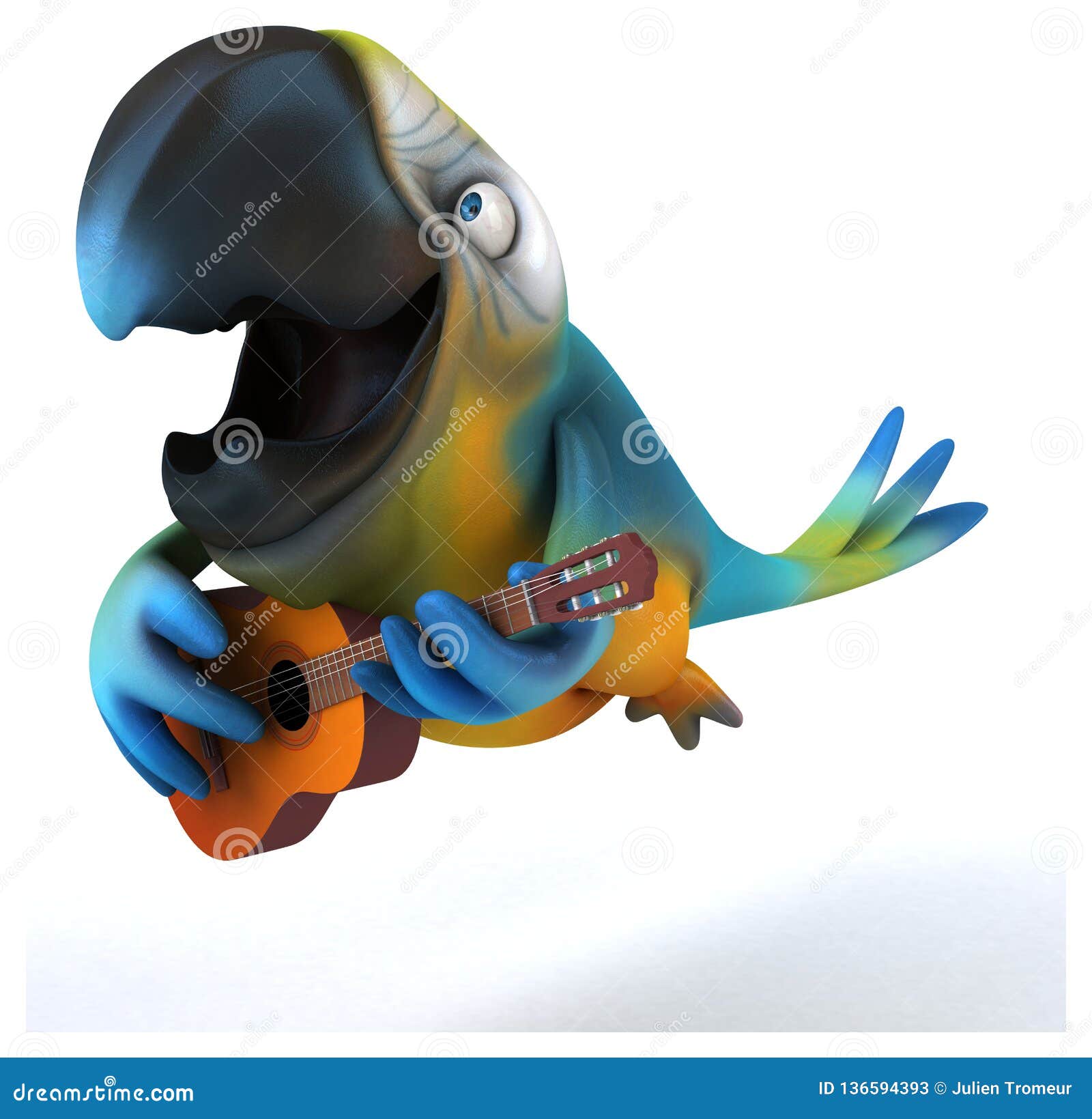 Fun parrot stock illustration. Illustration of isolated - 136594393