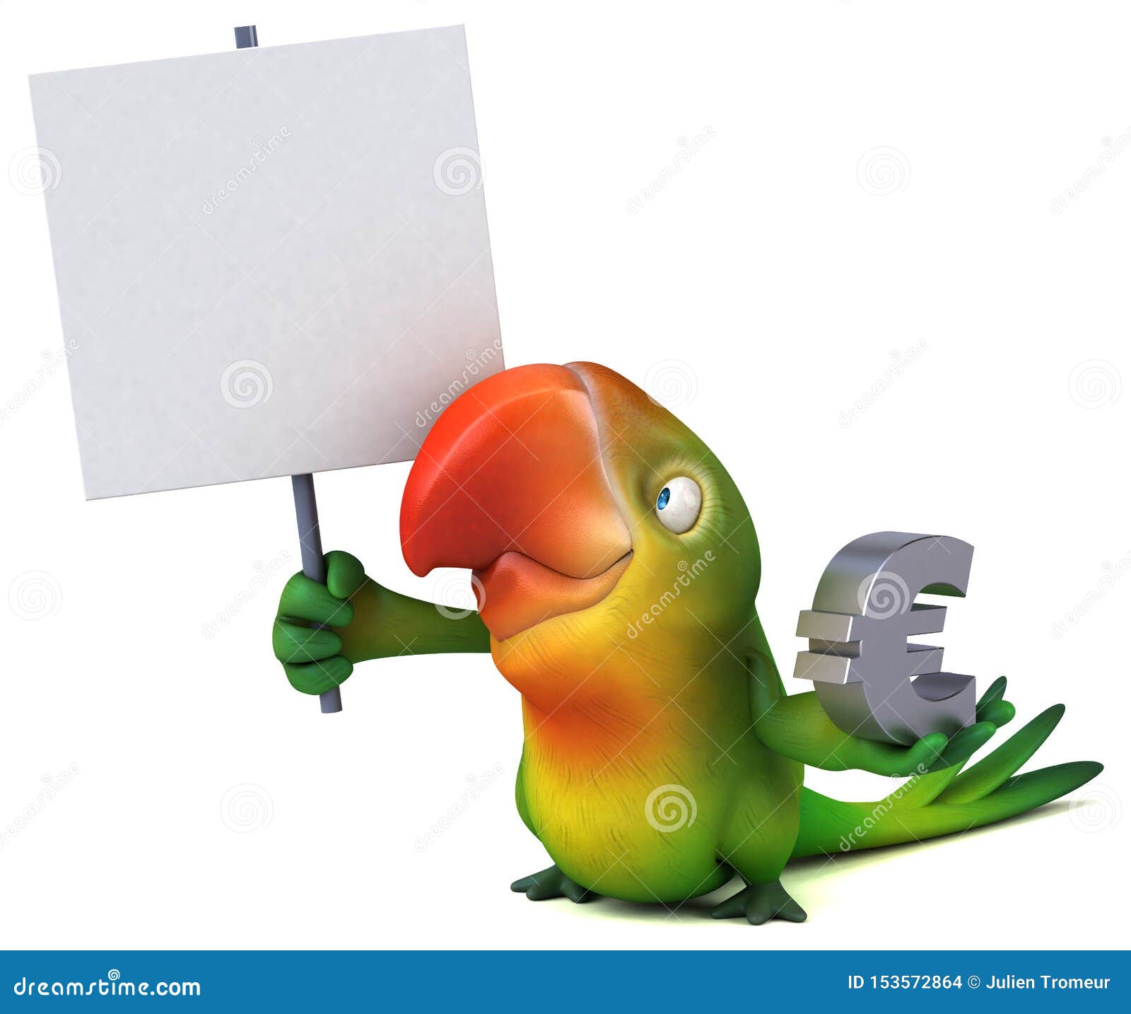 Fun parrot stock illustration. Illustration of domestic - 153572864