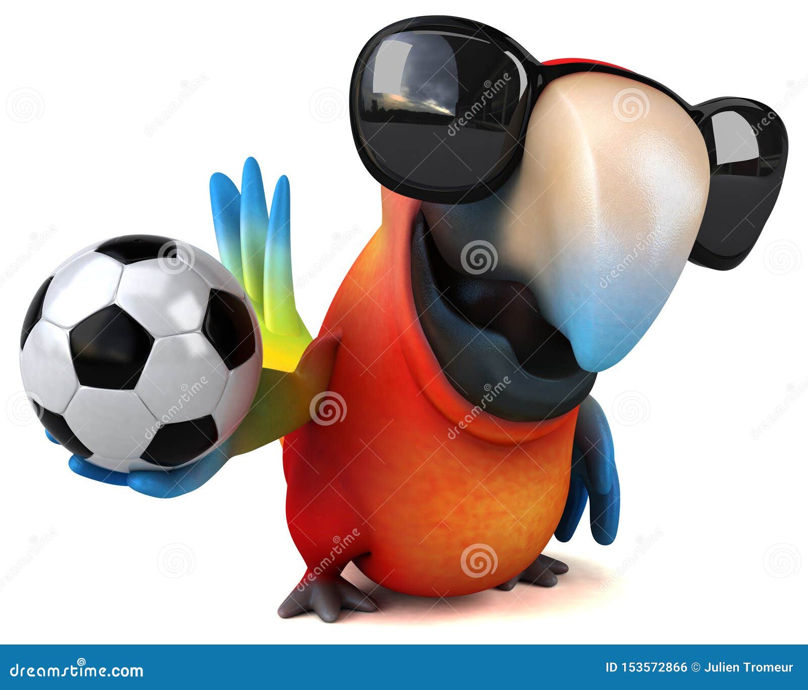 Fun parrot stock illustration. Illustration of funny - 153572866