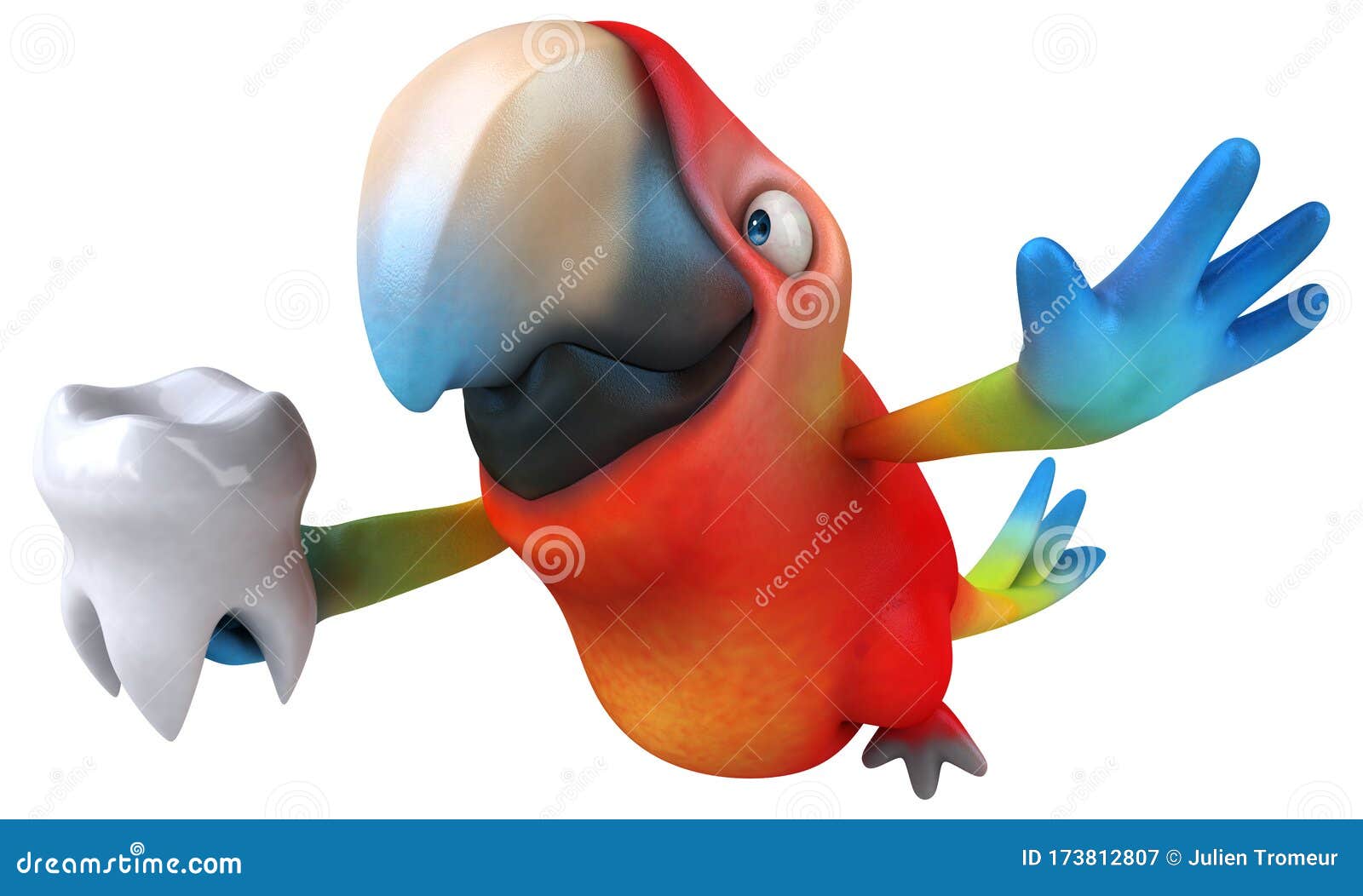 Fun parrot stock illustration. Illustration of smile - 173812807
