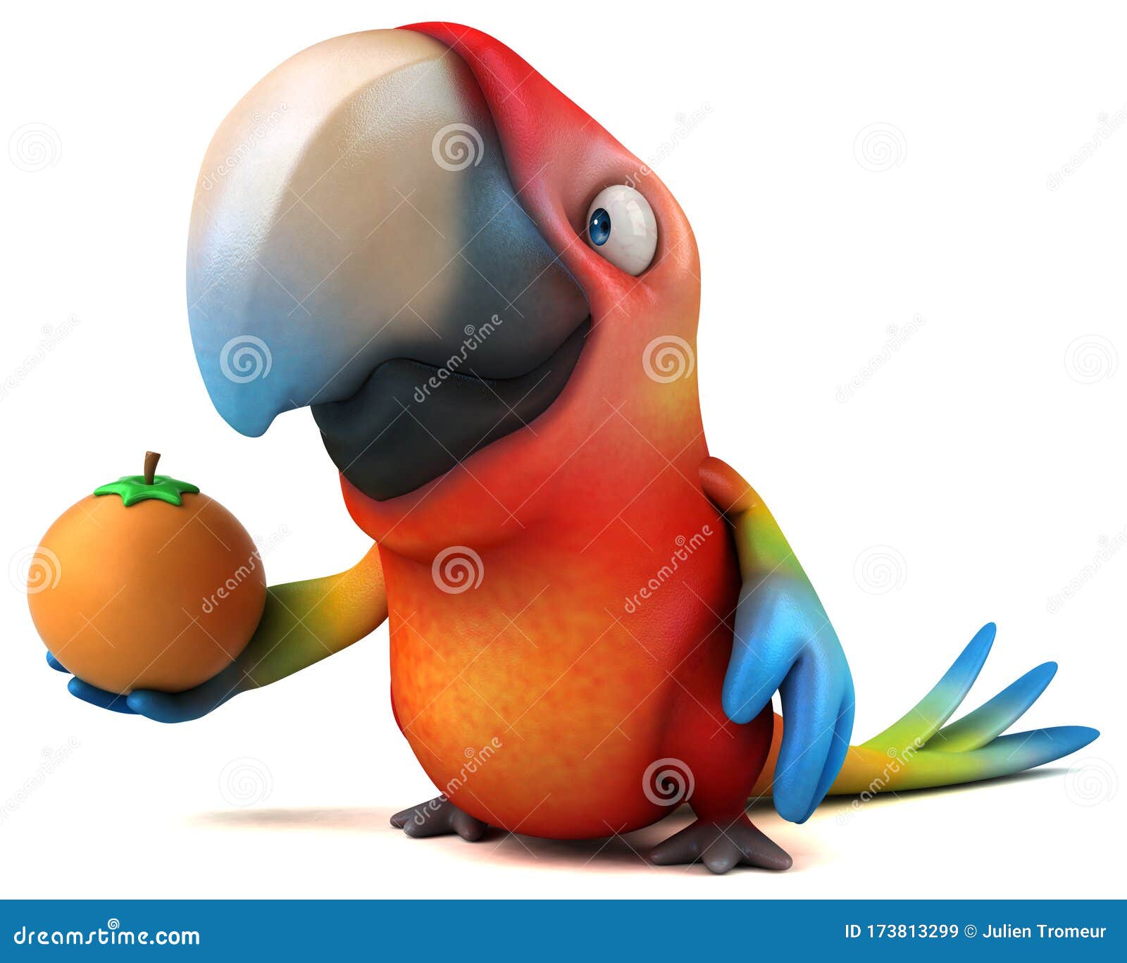 Fun parrot stock illustration. Illustration of flight - 173813299