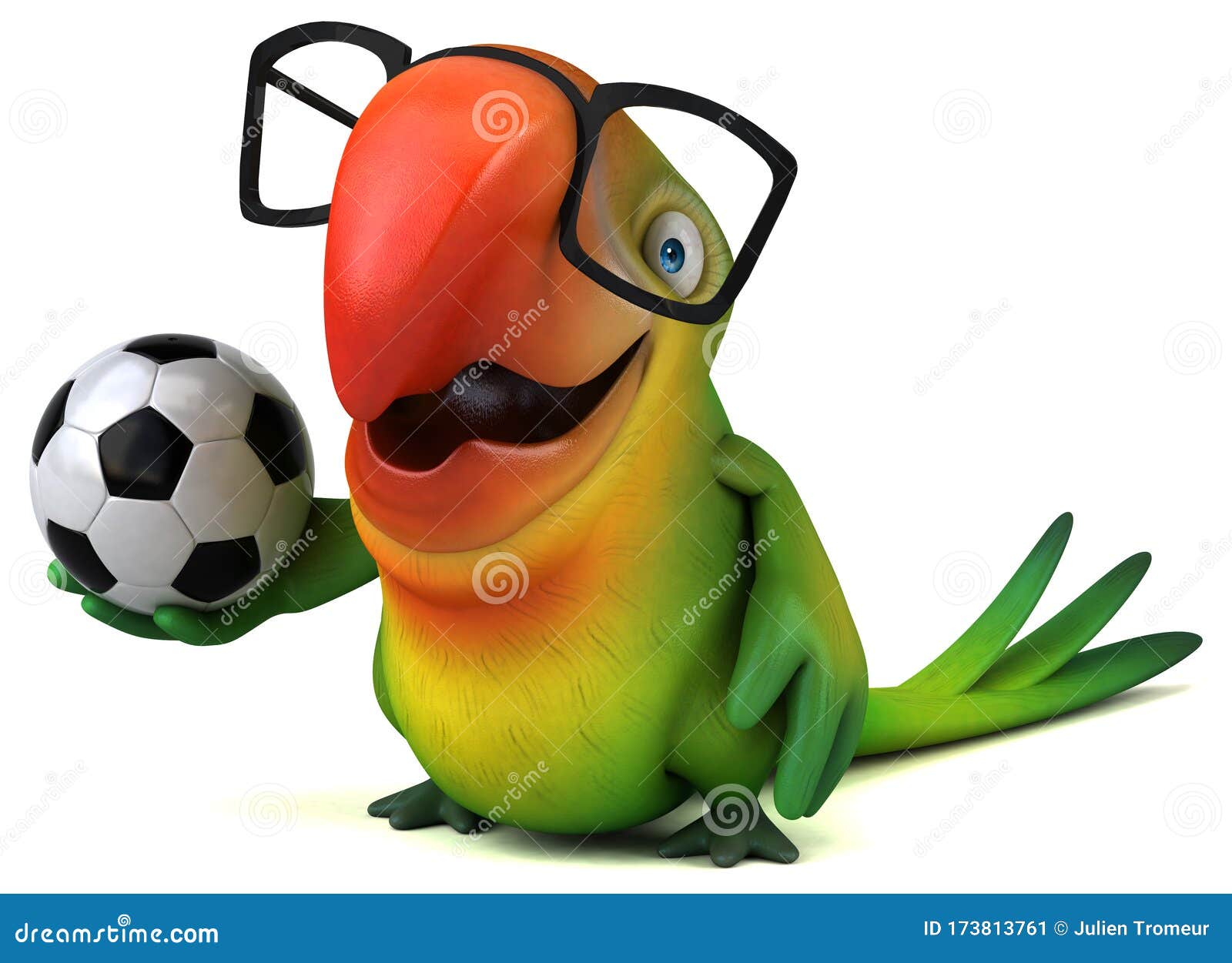 Fun parrot stock illustration. Illustration of funny - 173813761