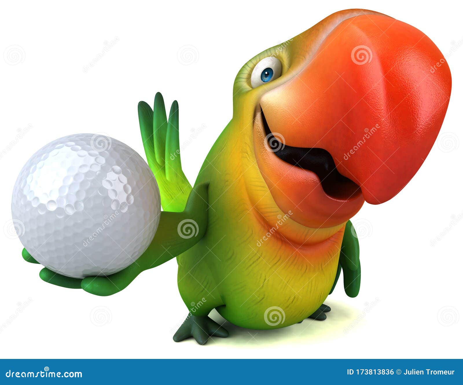 Fun parrot stock illustration. Illustration of jungle - 173813836