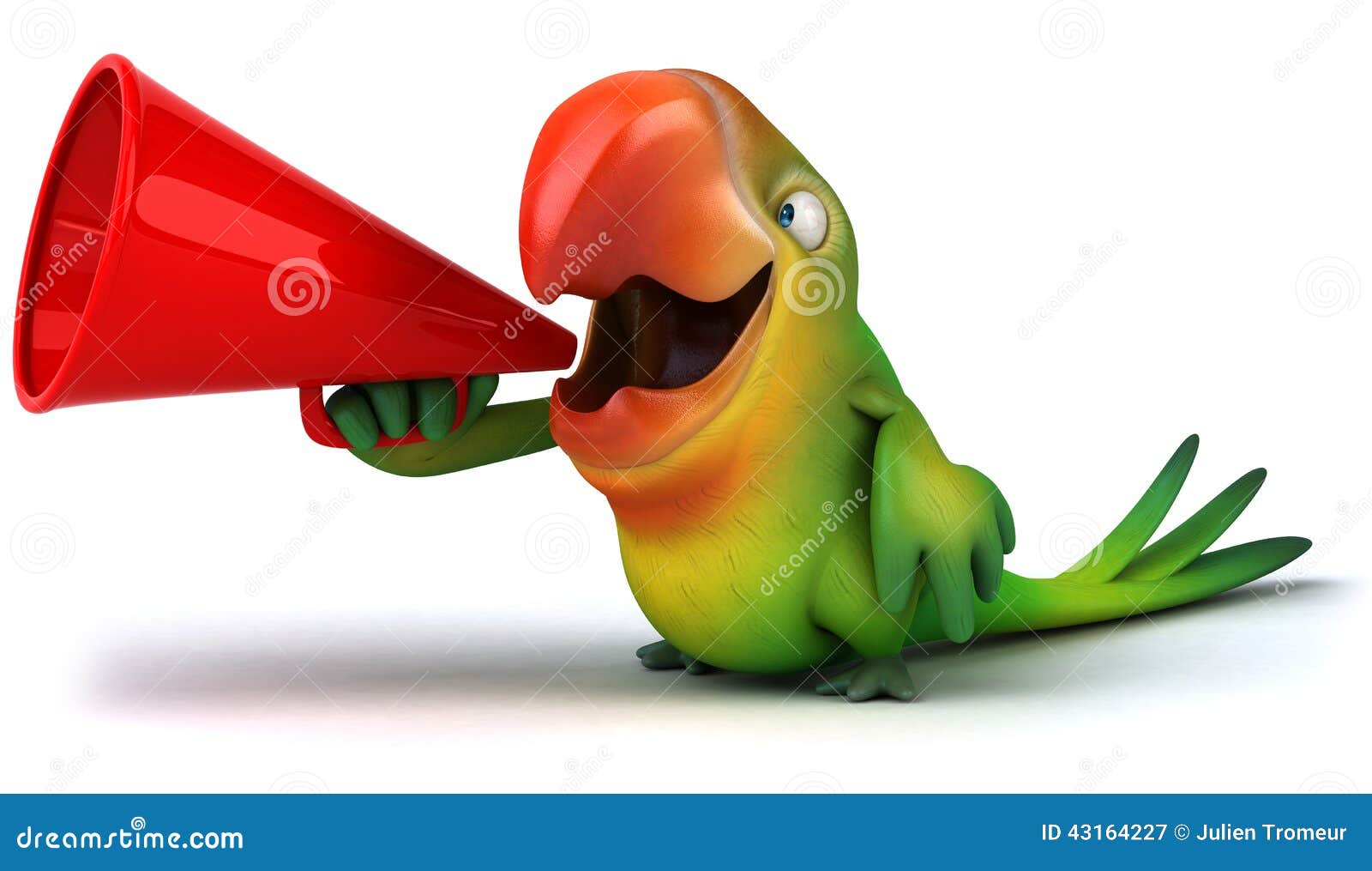Fun parrot stock illustration. Illustration of animal - 43164227