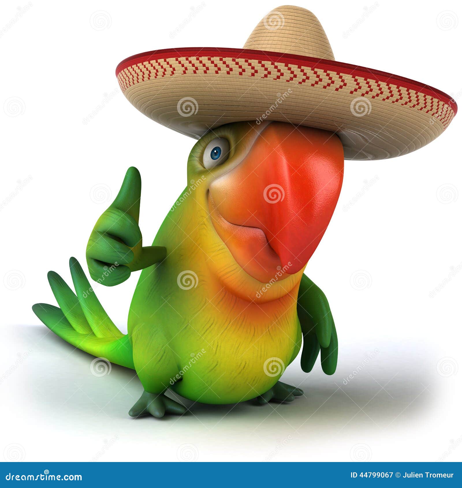 Fun parrot stock illustration. Illustration of bird, color - 44799067