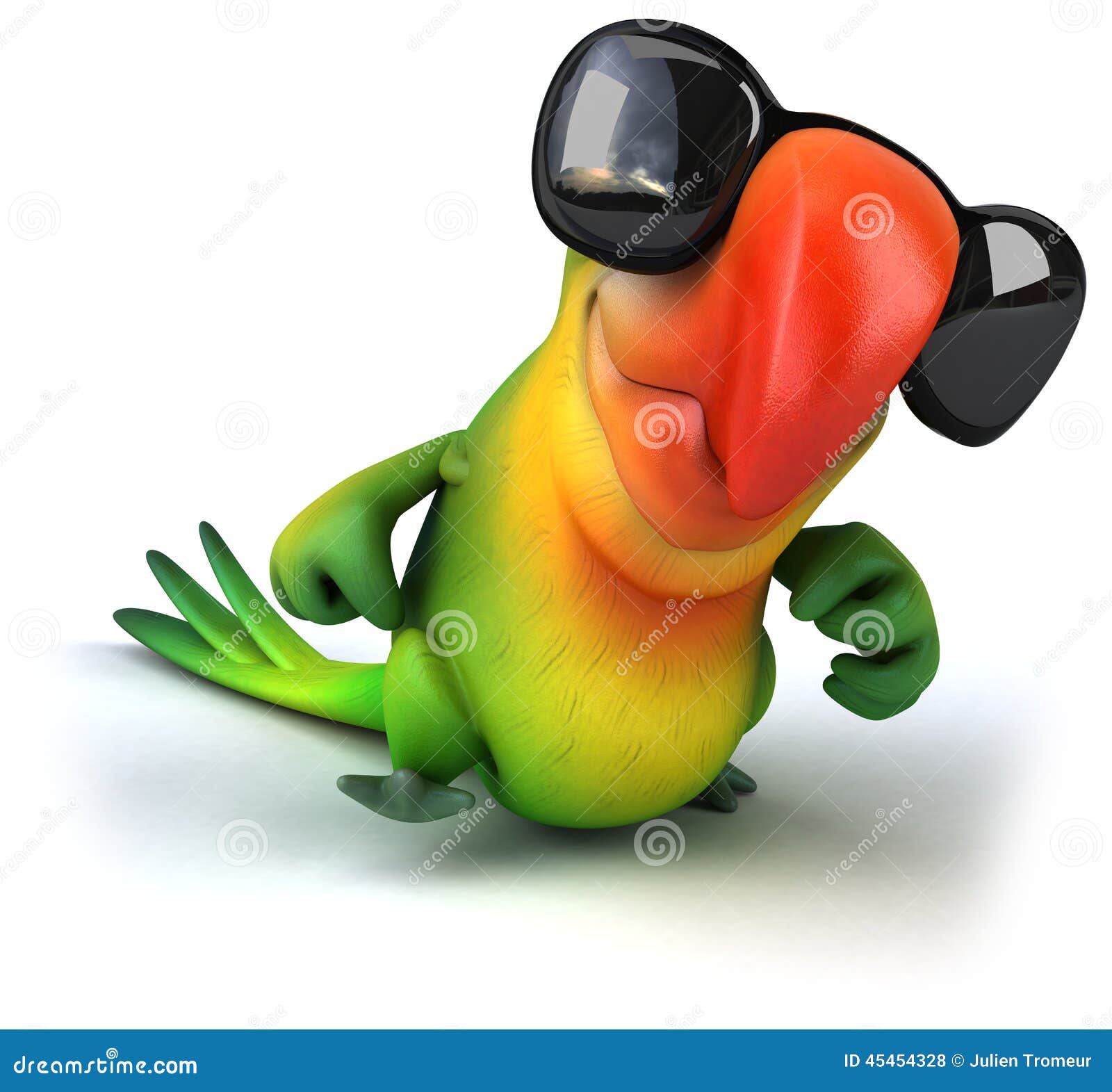 Fun parrot stock illustration. Illustration of fauna - 45454328