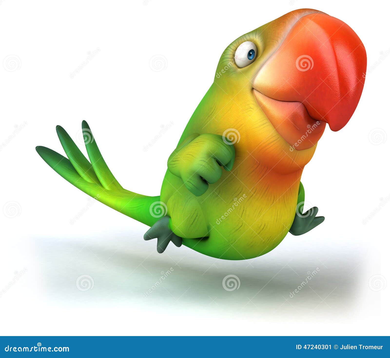 Fun parrot stock illustration. Illustration of funny - 47240301