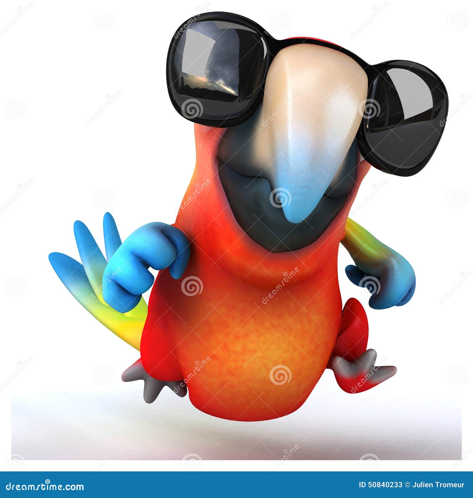 Fun parrot stock illustration. Illustration of parrot - 50840233
