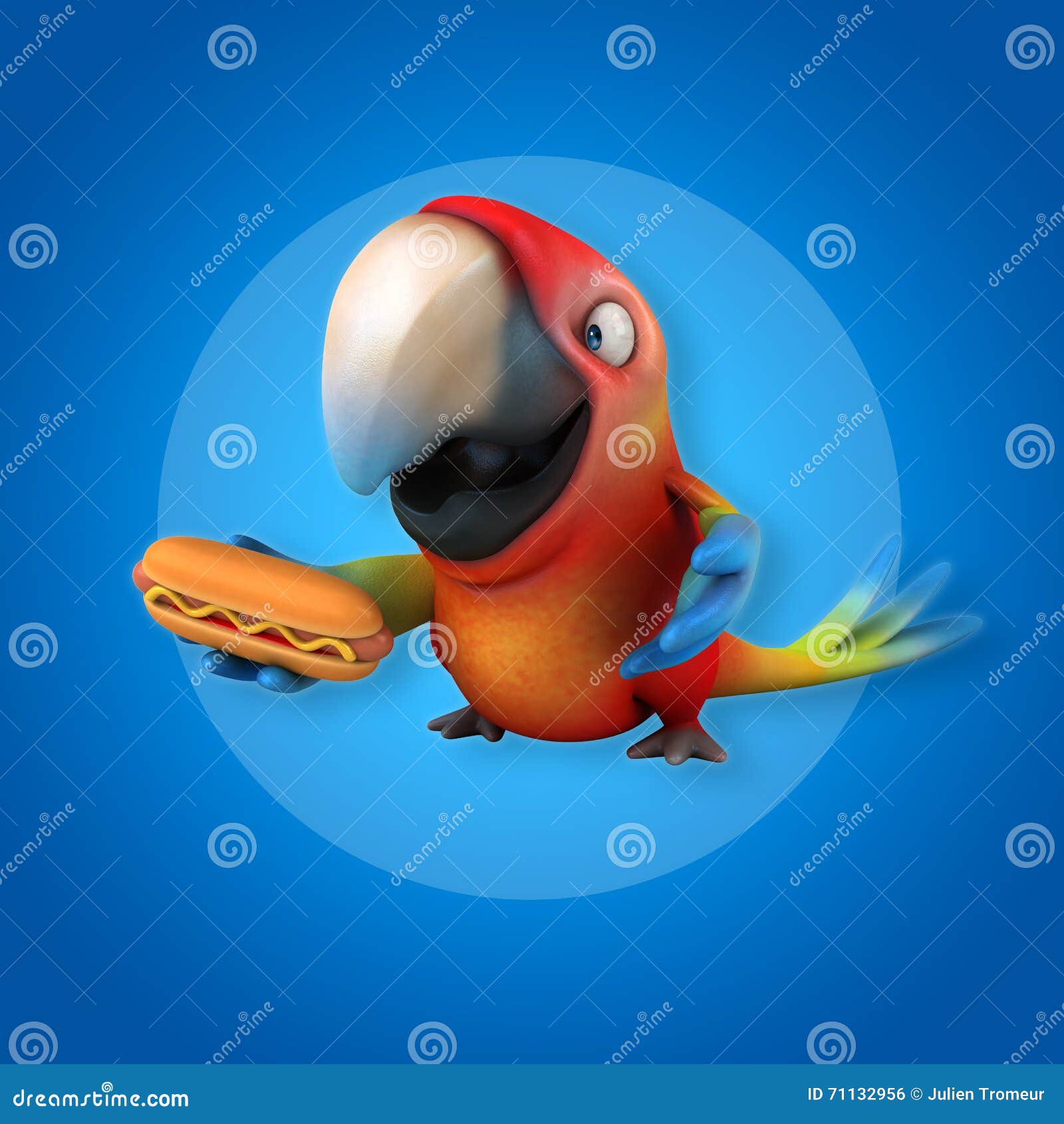 Fun parrot stock illustration. Illustration of macaw - 71132956