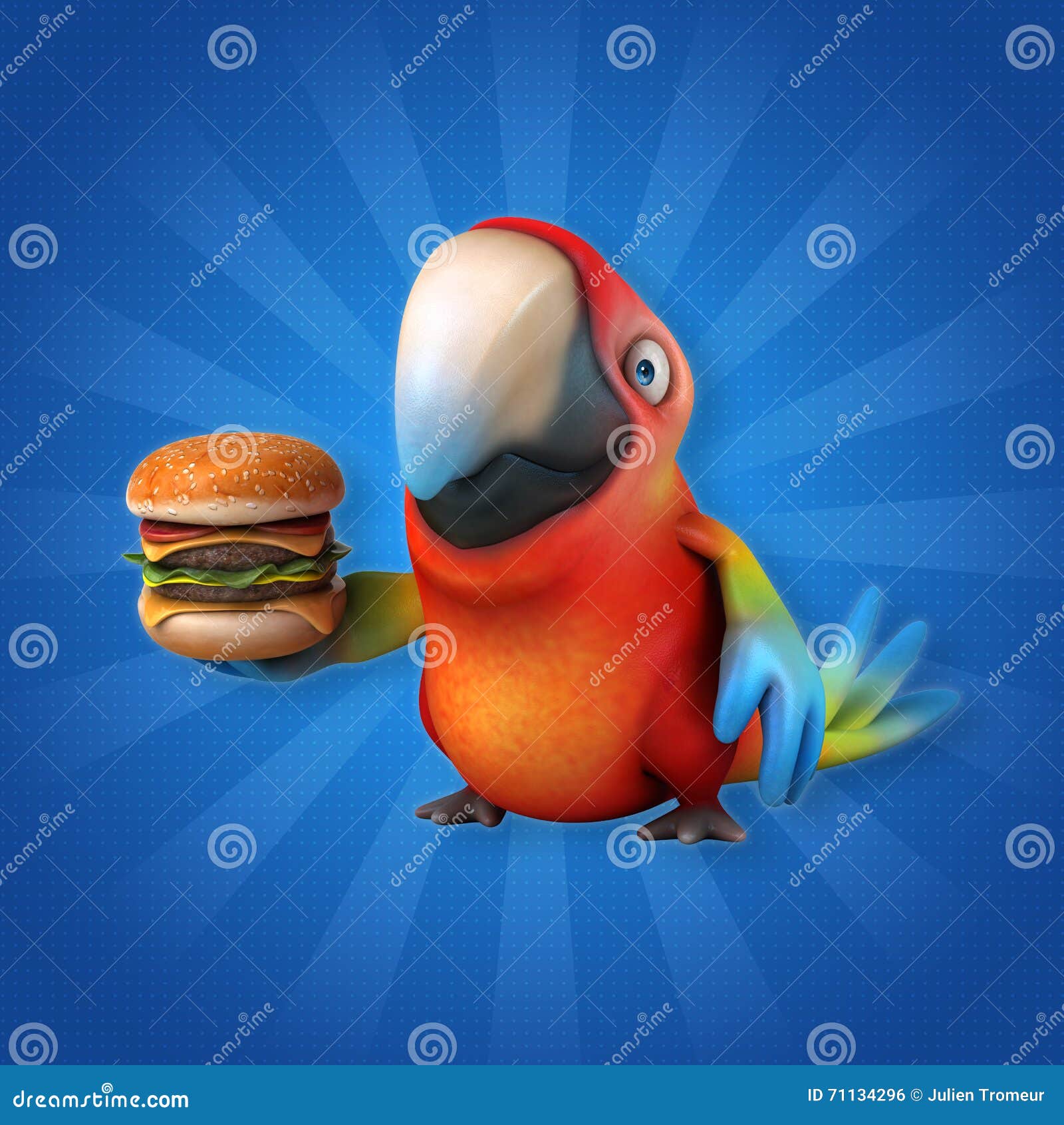 Fun parrot stock illustration. Illustration of natural - 71134296