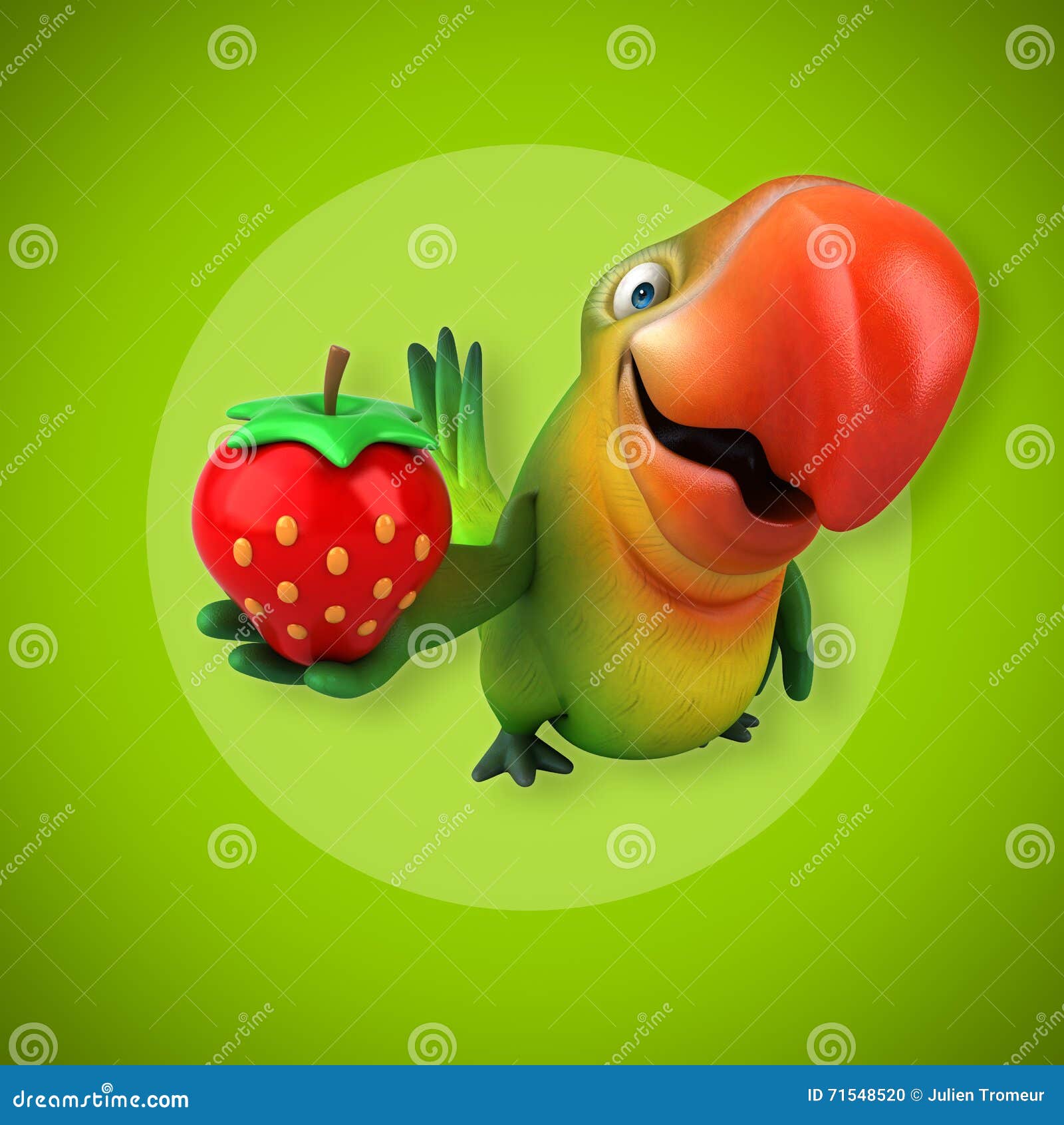 Fun parrot stock illustration. Illustration of bright - 71548520