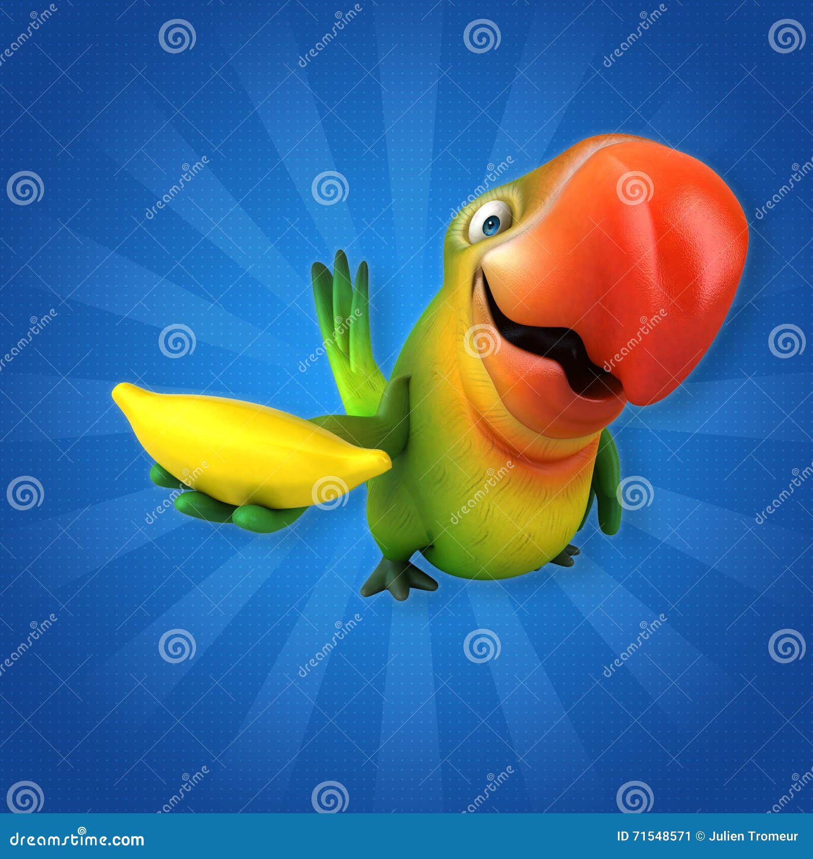 Fun parrot stock illustration. Illustration of domestic - 71548571