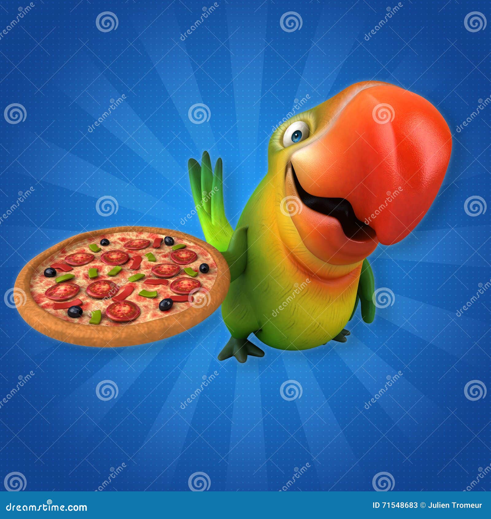 Fun parrot stock illustration. Illustration of animal - 71548683