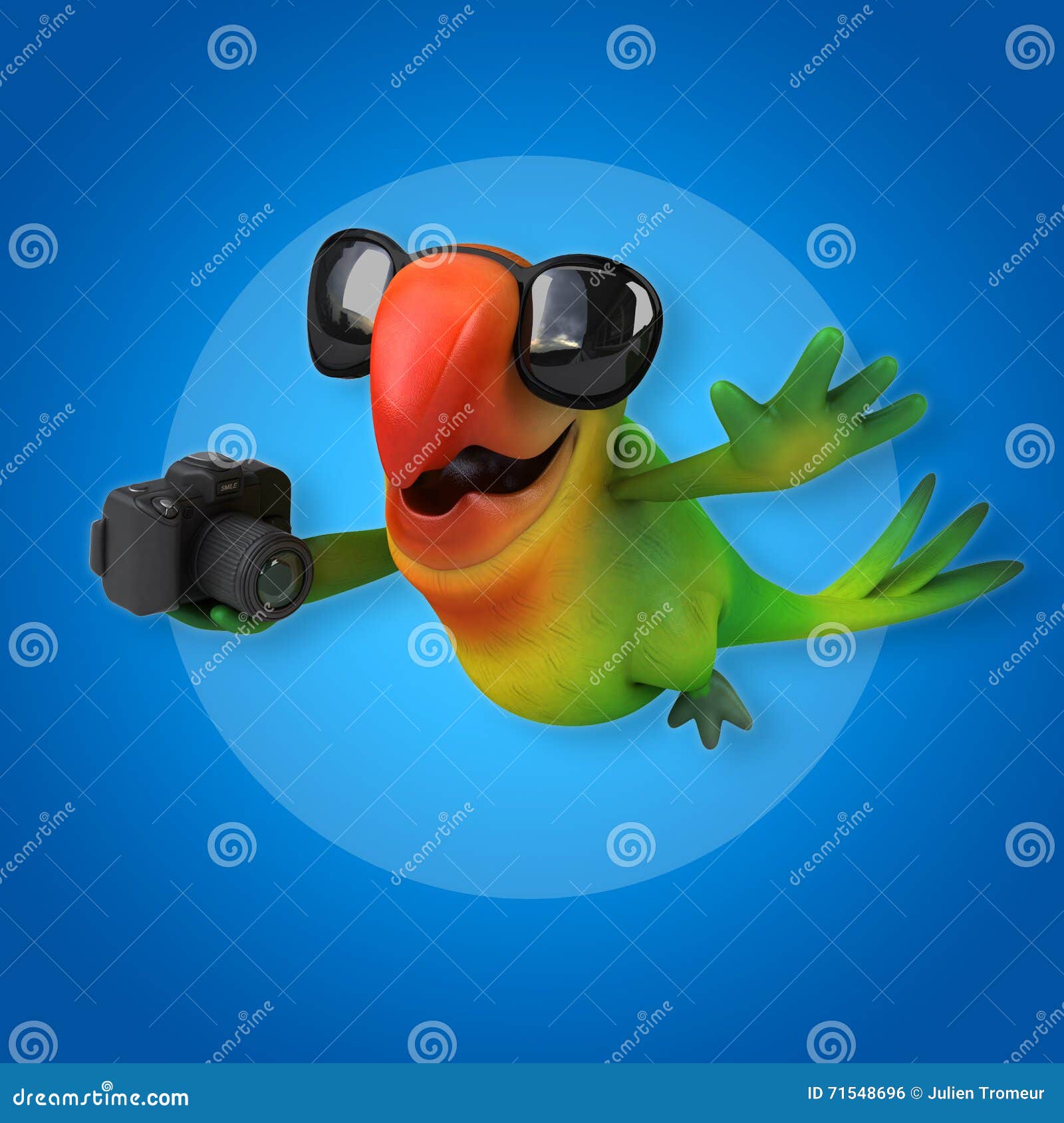 Fun parrot stock illustration. Illustration of south - 71548696