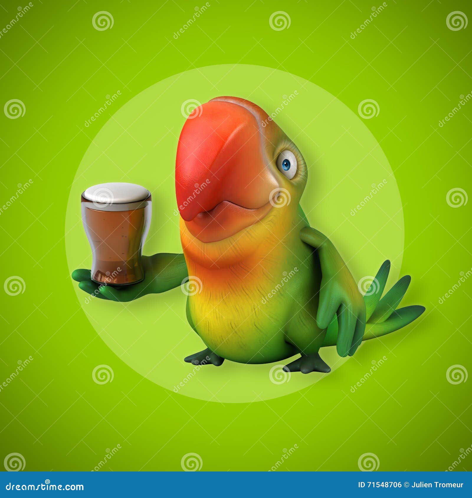 Fun parrot stock illustration. Illustration of multiple - 71548706