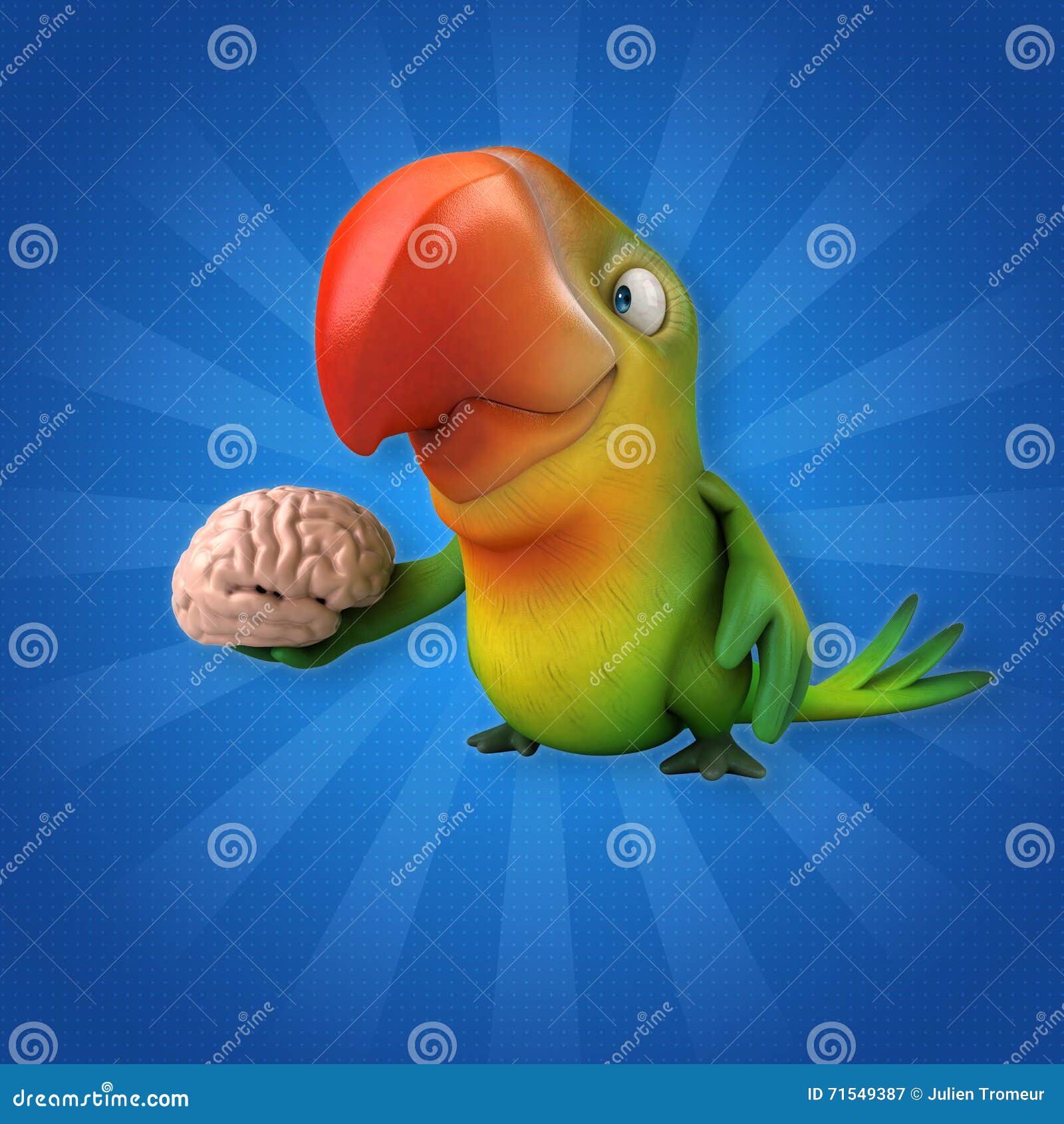 Fun parrot stock illustration. Illustration of cute, colourful - 71549387