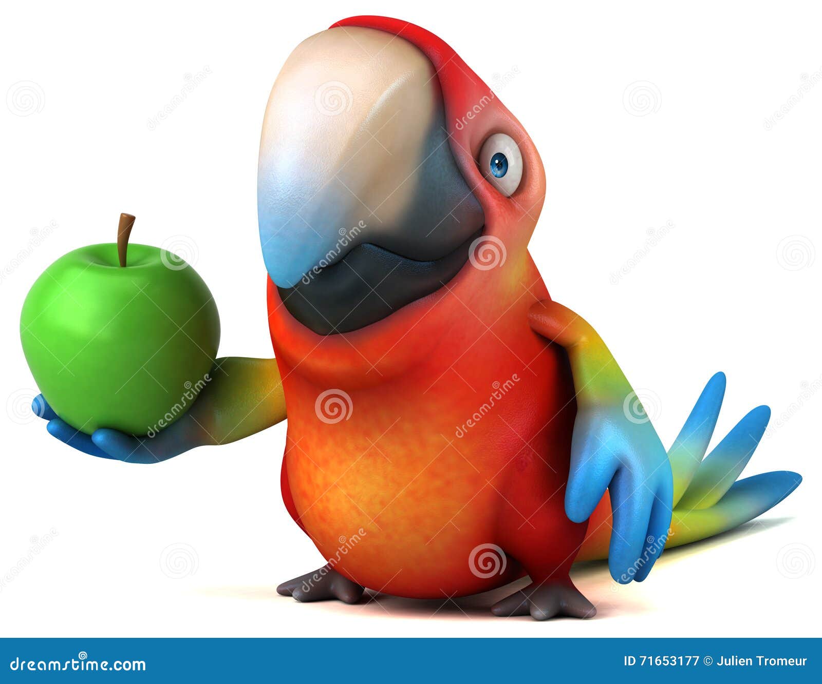Fun parrot stock illustration. Illustration of green - 71653177